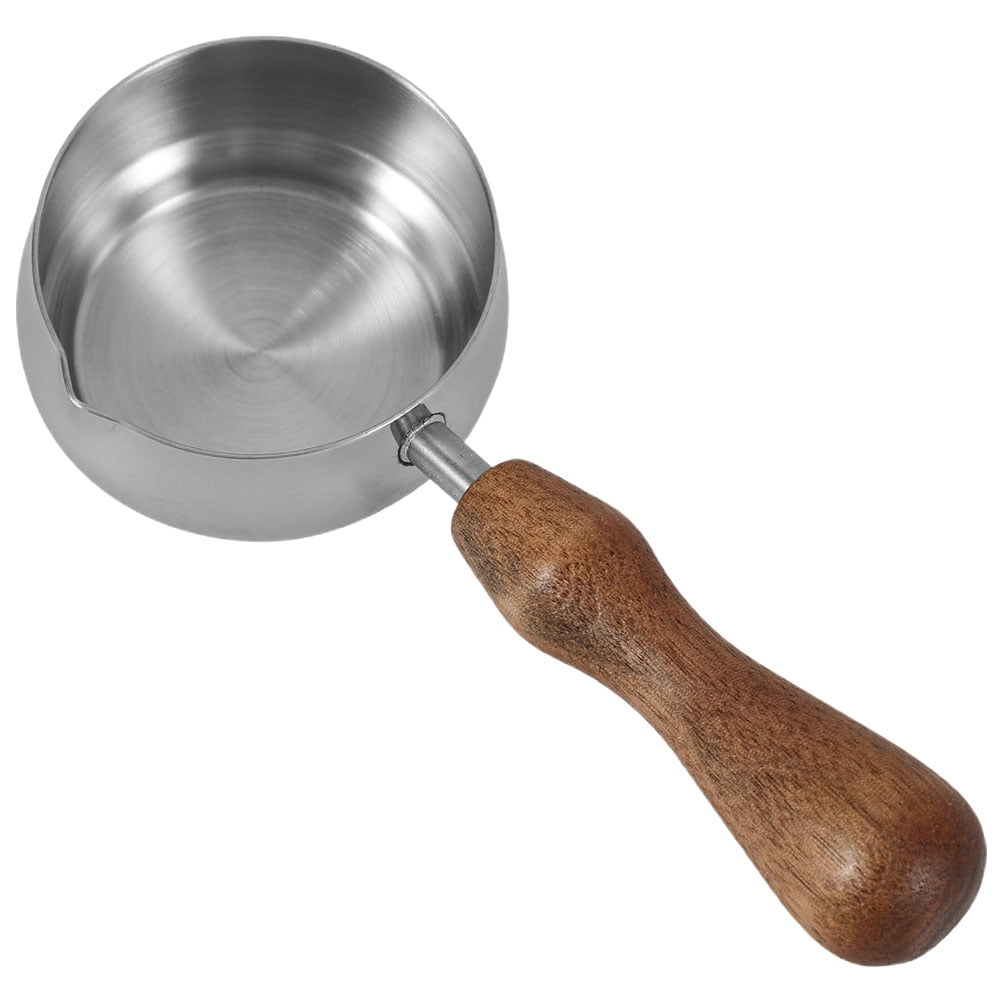 Hemoton Metal Milk Jug With Wooden Handle Small Cream Pitcher With ...