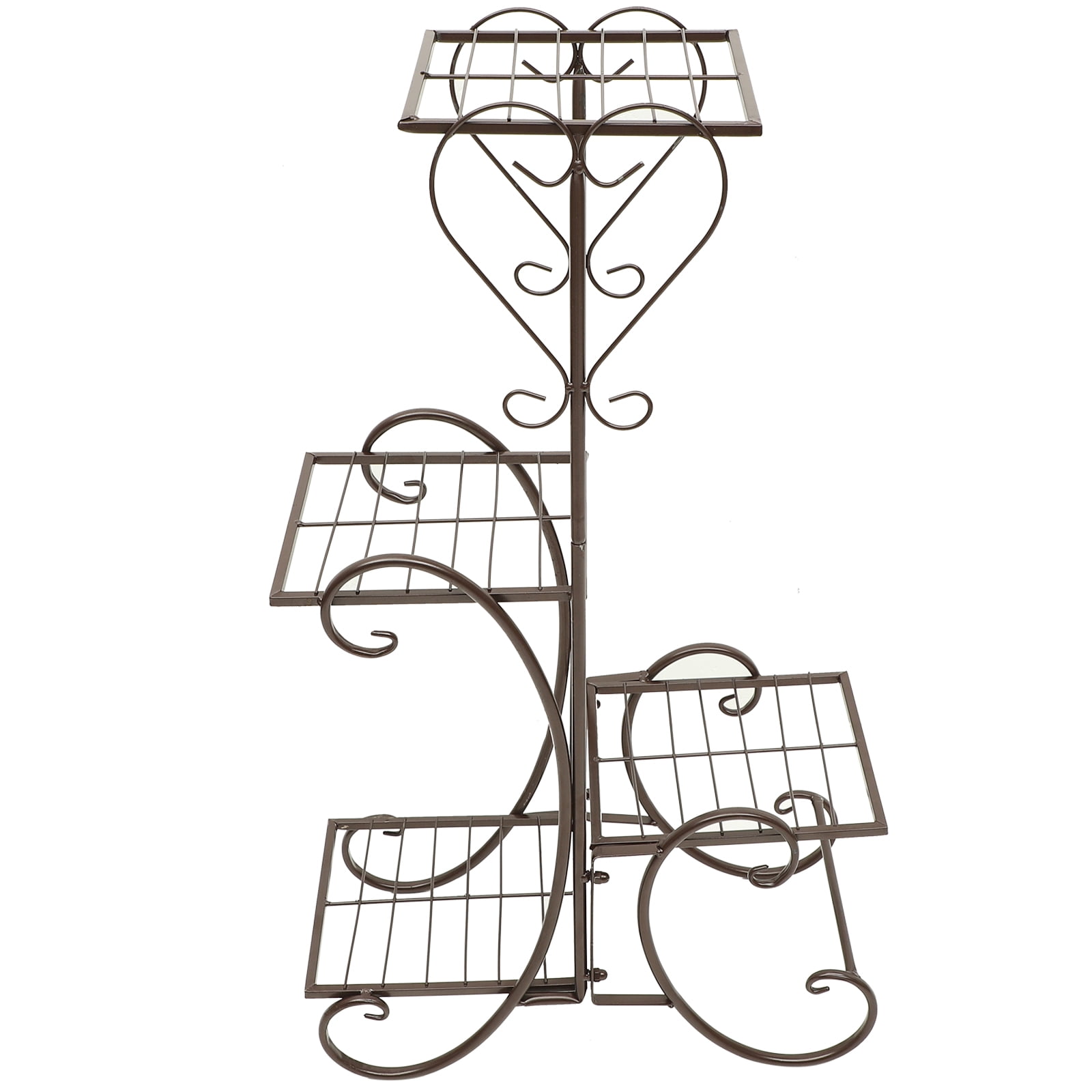 Hemoton Metal Shelf Multilayer Flower Pot Plant Stand Display Indoor ...