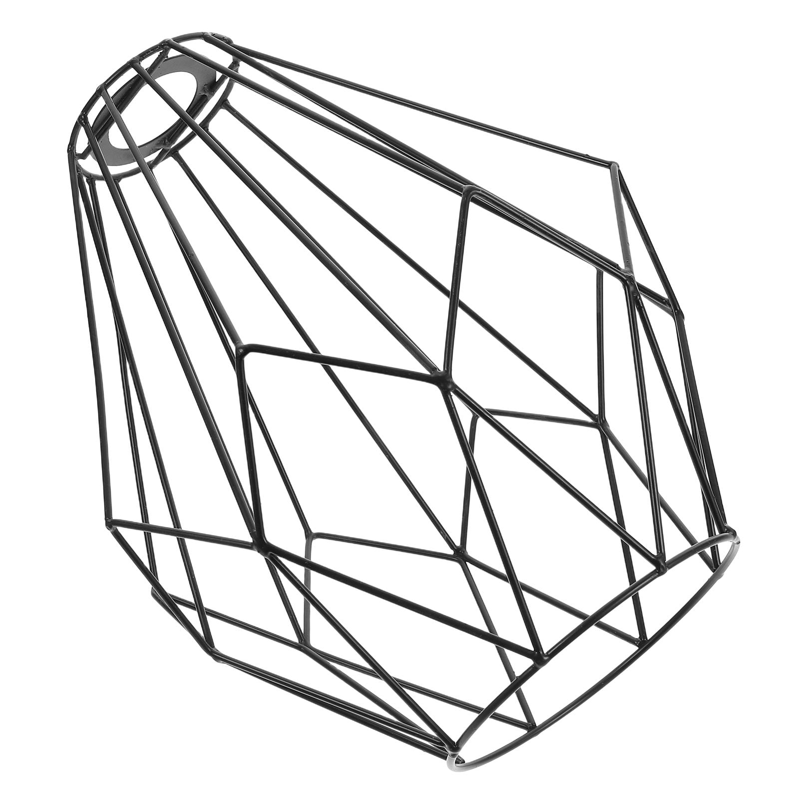 Hemoton Metal Wire Hanging Pendant Lights Cage Lamp Shade Bulb Covers ...