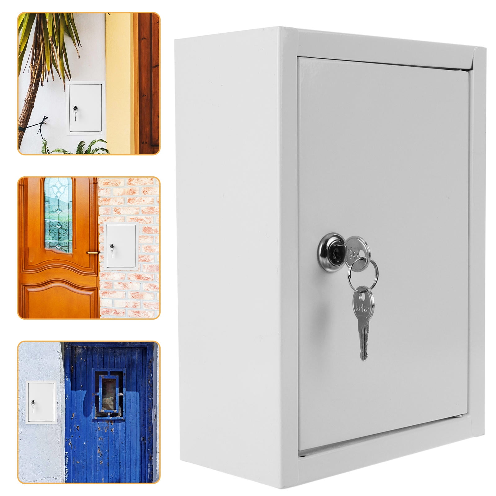 Hemoton Milk Box Wall Mounted Lockable Milk Box Multi-use Wall Mount ...