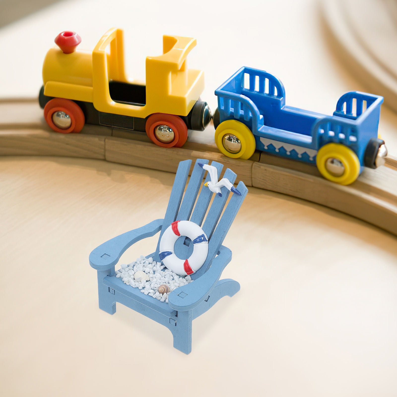 Hemoton Mini Beach Chair Dollhouse Miniatures Accessory Miniature ...