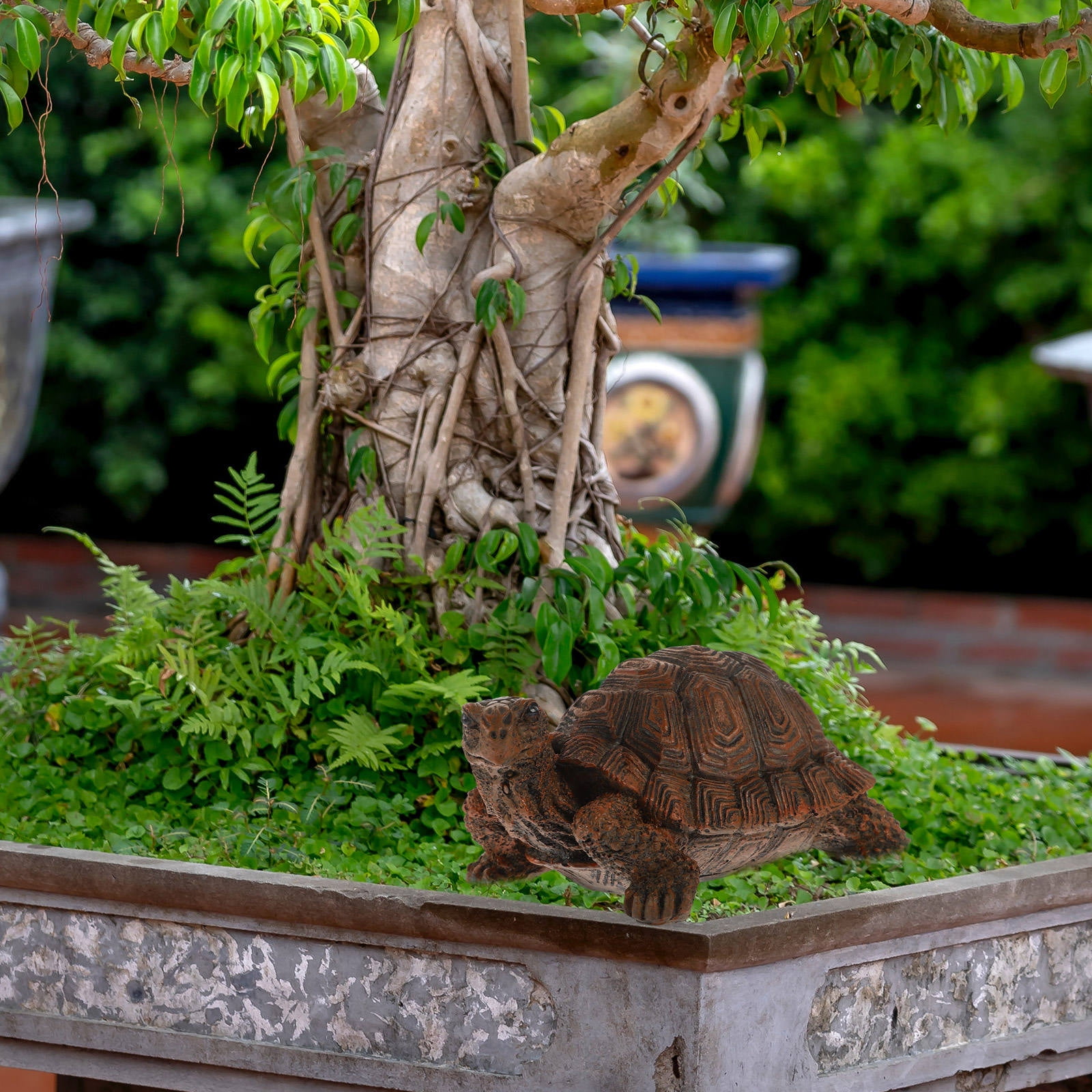 Hemoton Mini Garden Turtle Decorative Fake Turtle Statue Resin Turtle ...