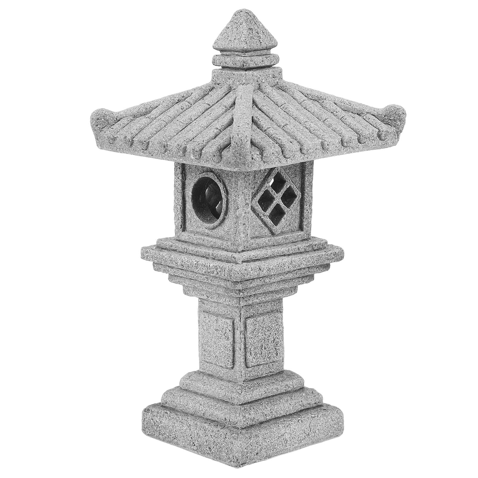 Hemoton Mini Pavilion Statue Miniature Pavilion Bonsai Decor Micro ...