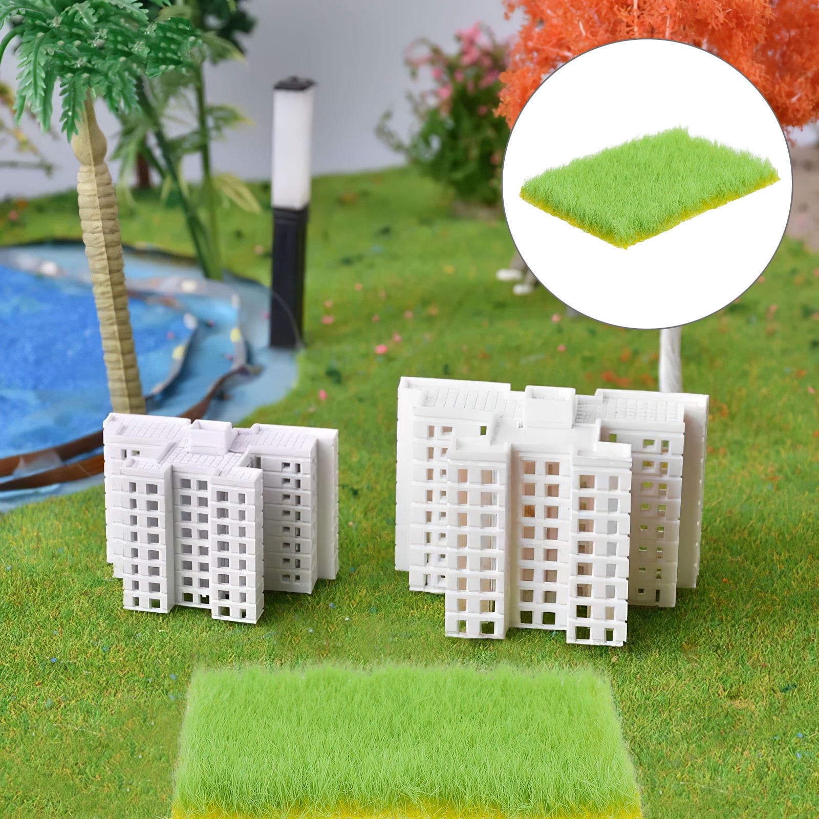 Hemoton Mini Plant Cluster Simulated Grass Cluster DIY Miniature Grass ...