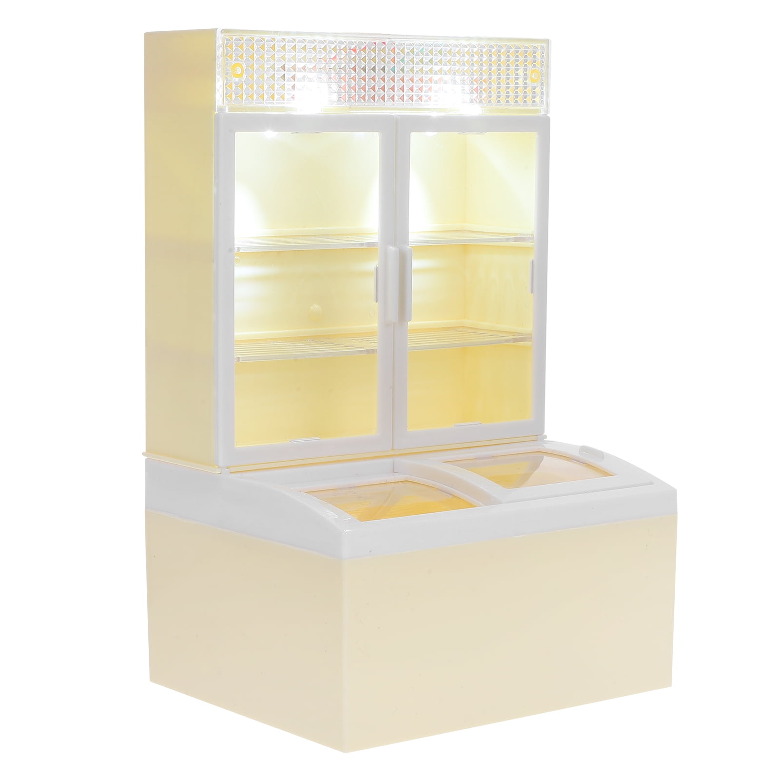 Hemoton Mini Simulated Refrigerator Simulation Ice Cream Cabinet Child ...