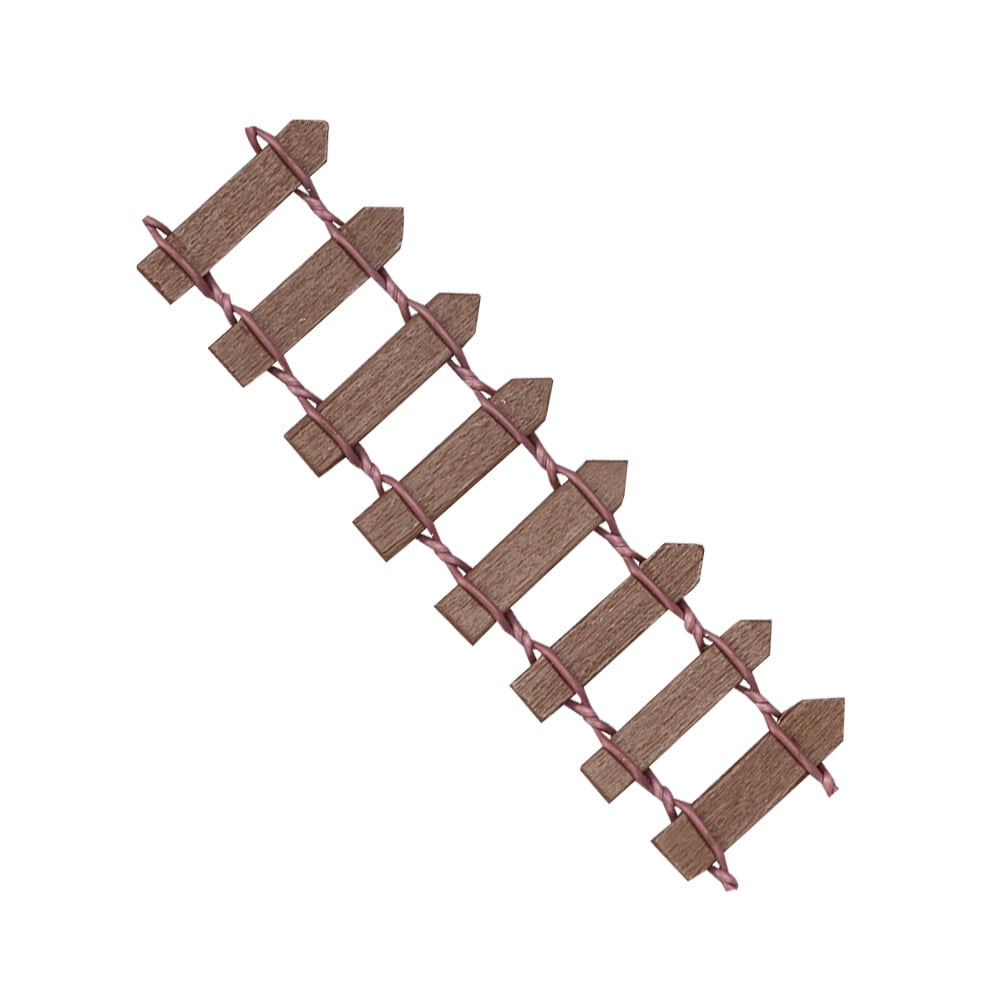 HEMOTON 1Pack Plywood Mini Fence for Mini Farm Models and Miniature ...