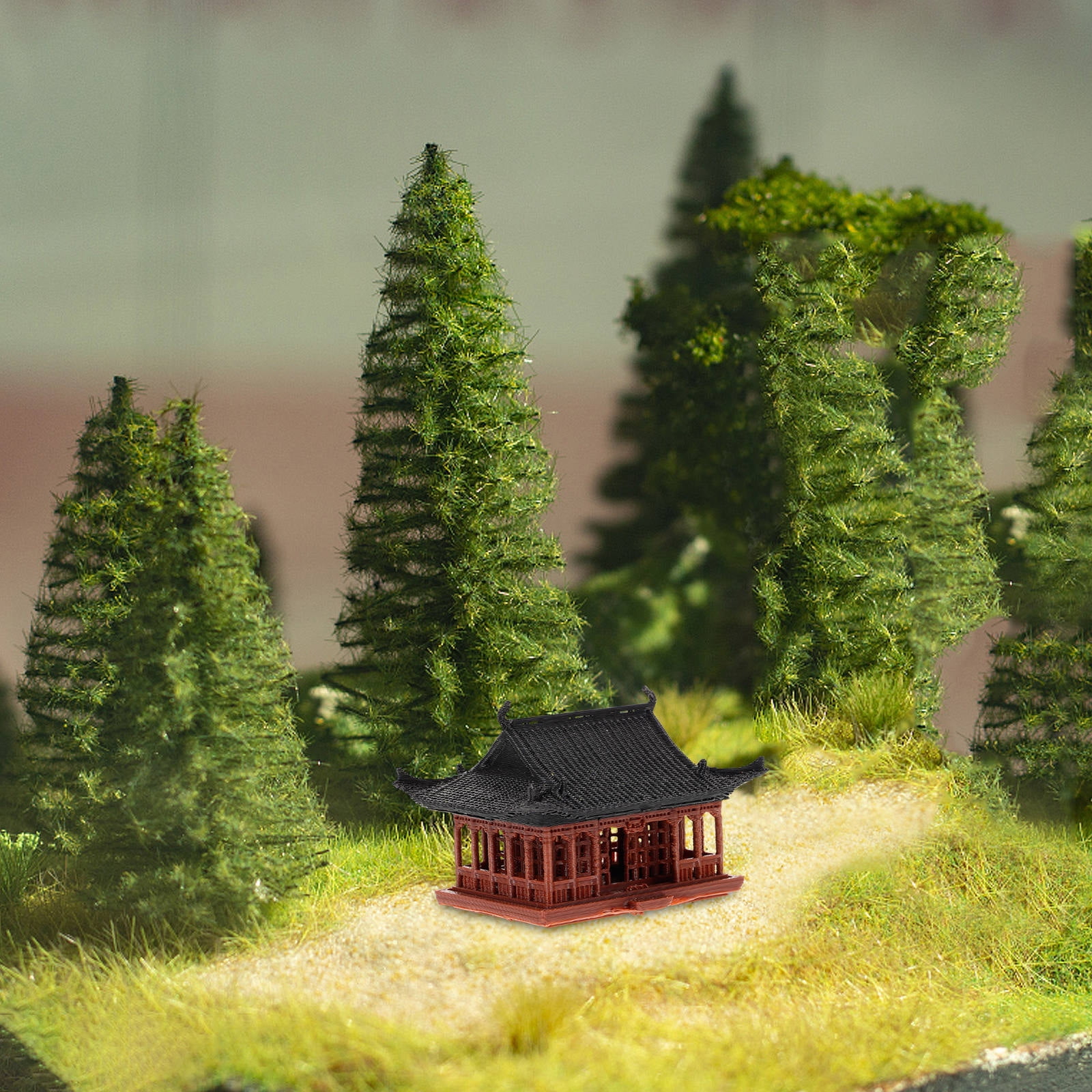 Hemoton Miniature Pavilion Statue, Japanese Pagoda Model Chinese Bonsai ...