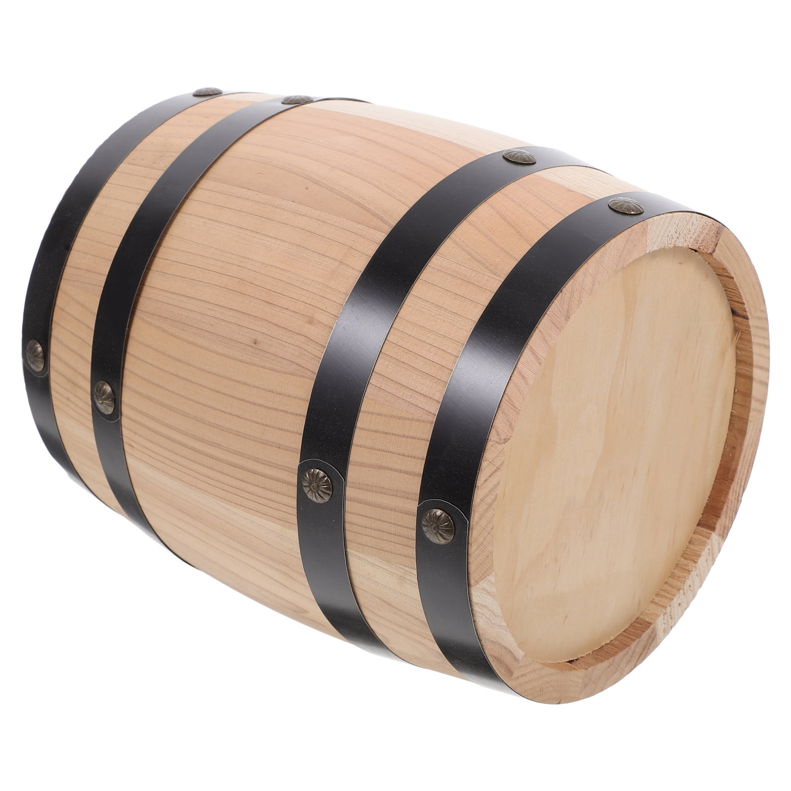 Hemoton Miniature Wooden Barrel Small Wine Barrel Wine Barrel Adornment Decorative Beer Barrel ...