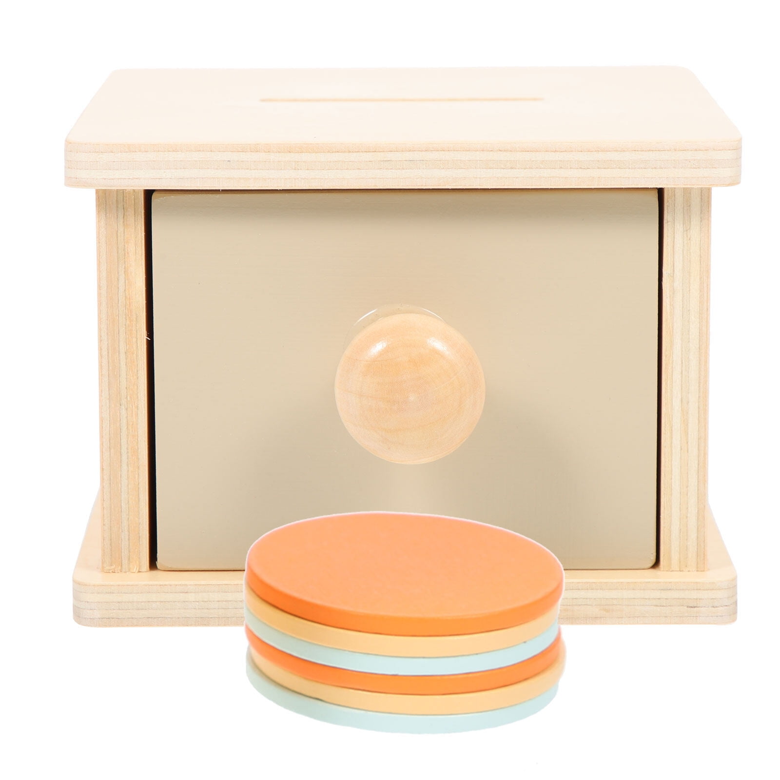 Hemoton Montessori Object Box Wooden Montessori Box Coin Box Toy Funny ...