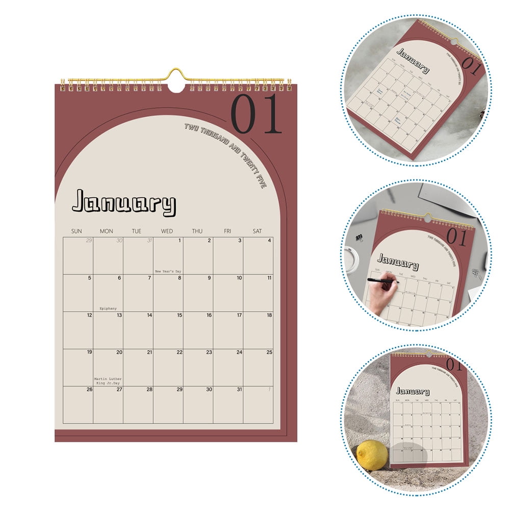 RENACLIPY Simple Wall Calendar for Home and Office Use with Fade ...