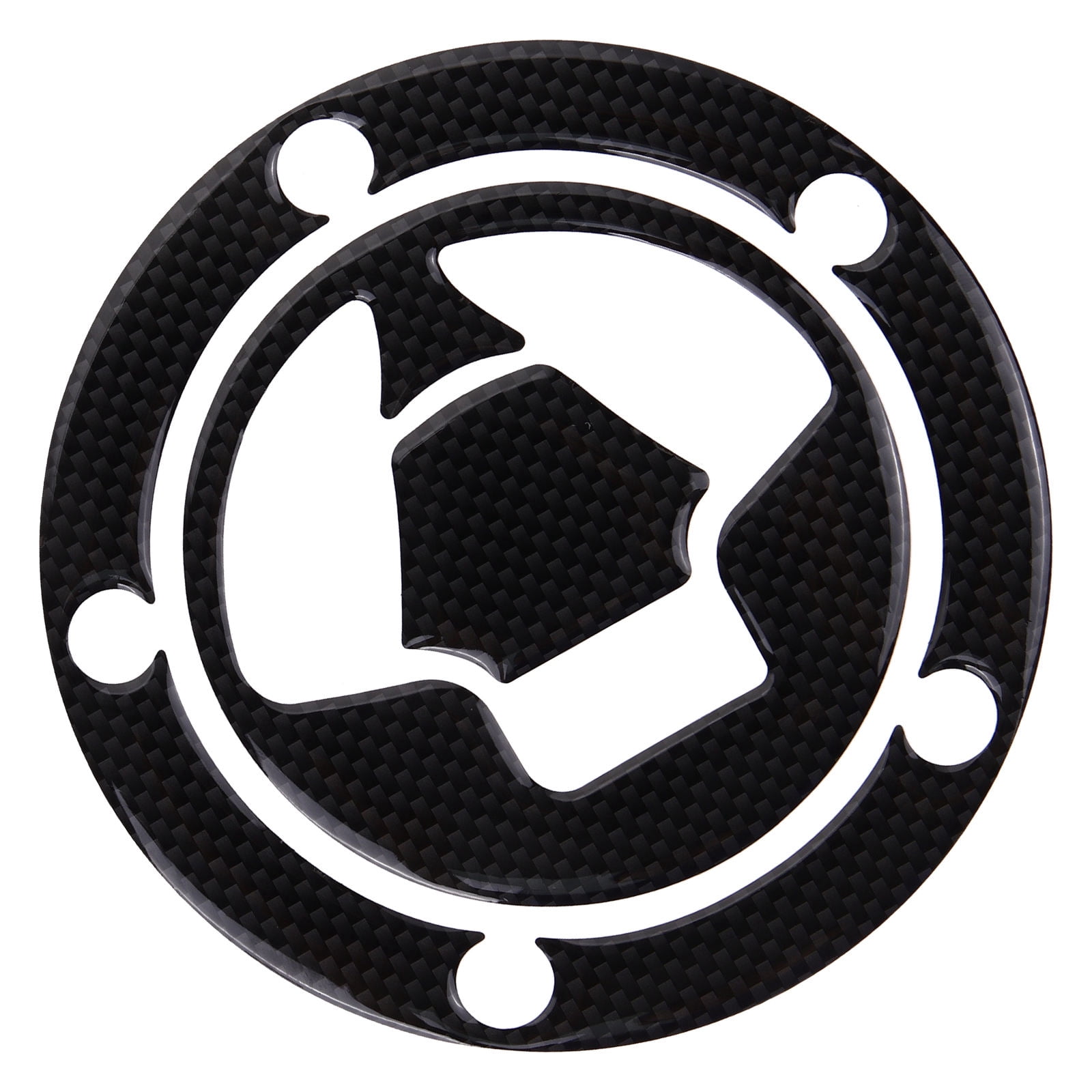 HEMOTON Motorcycle Tank Cap Sticker for Decoration Black Rubber Enhance ...