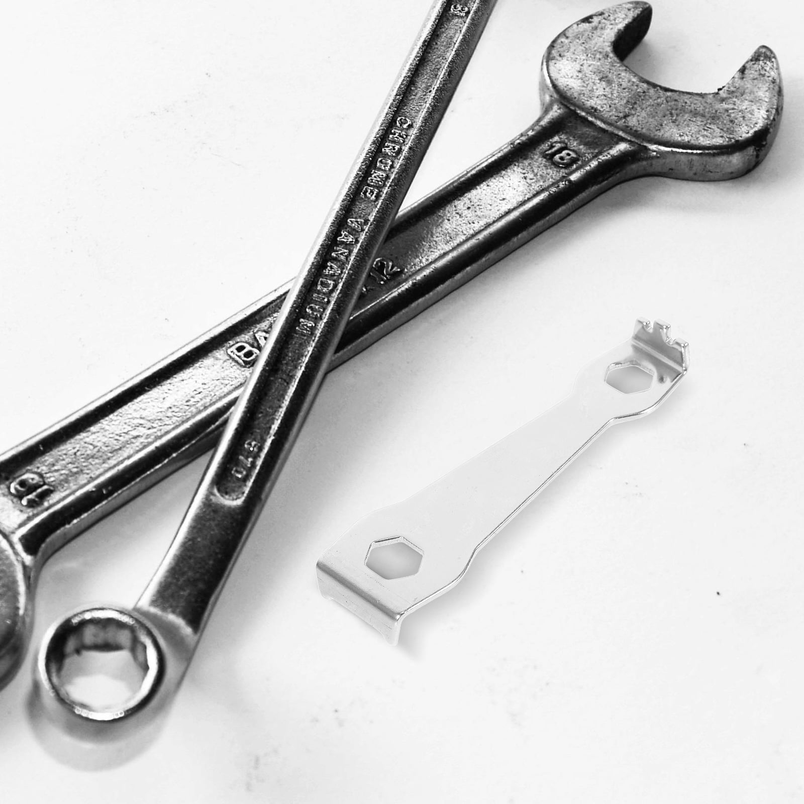 Hemoton Multi-Function Bike Crank Removal Tool Chainring Nut Wrench ...