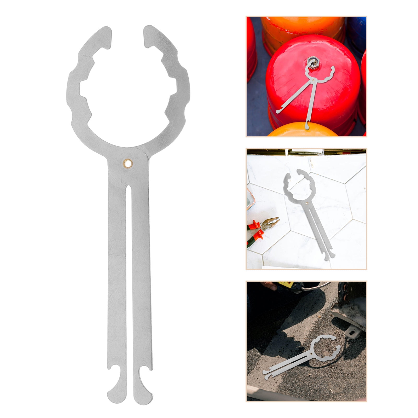 Hemoton Multi-Function Tool for Gas Tank Valves Stainless Steel Silver ...