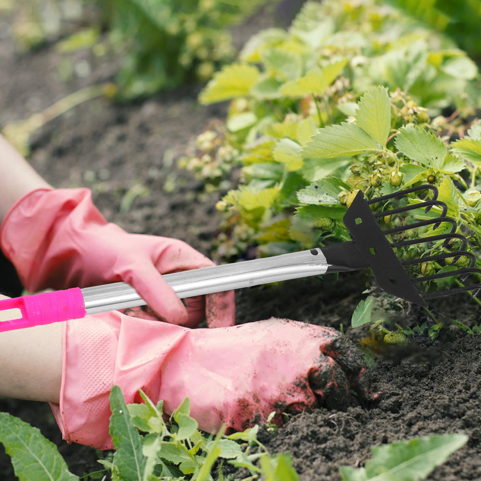 HEMOTON Multi-teeth Garden Rake Garden Rake Loosening Soil Rake ...