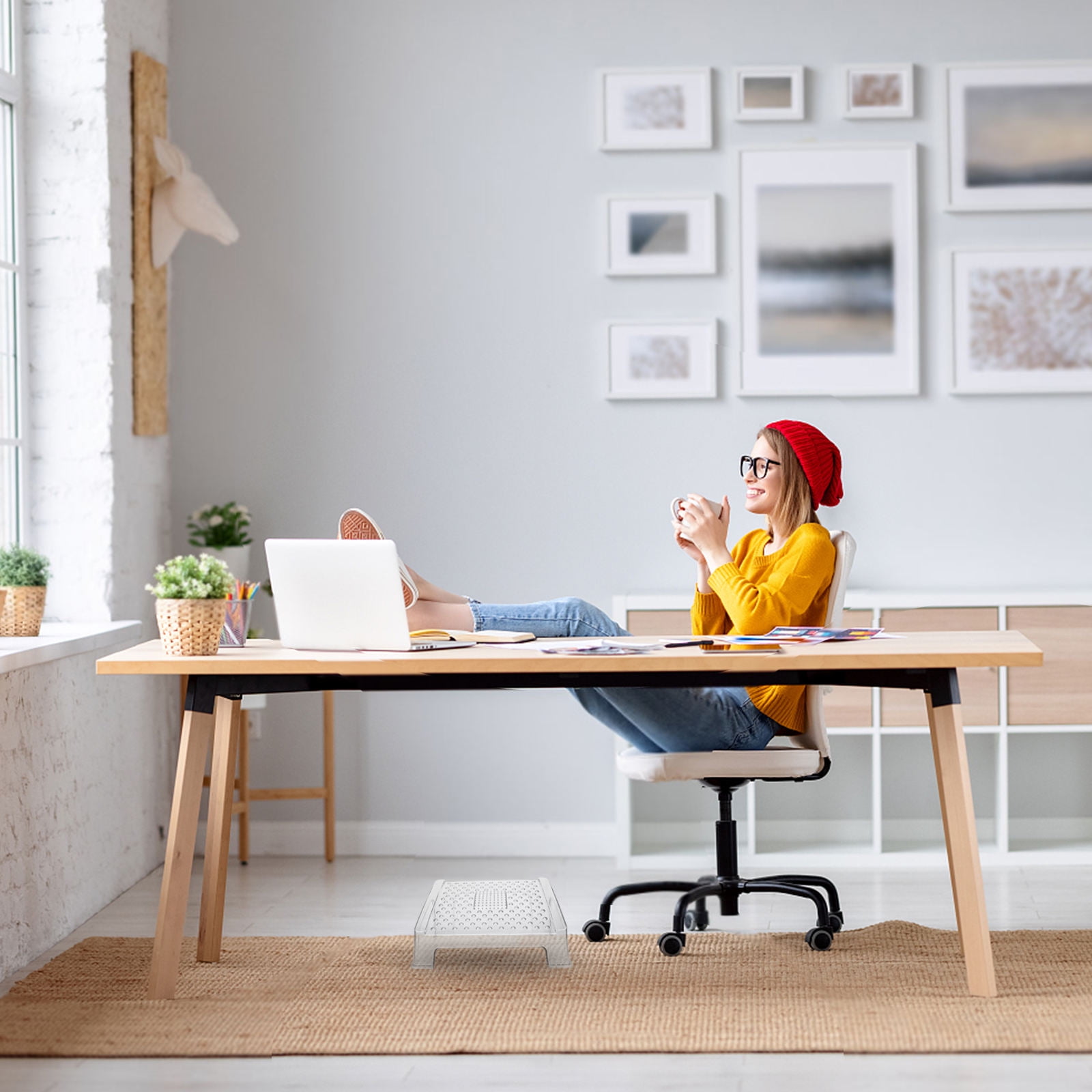 Hemoton Multi-functional Foot Supporting Stool Plastic Foot Resting ...