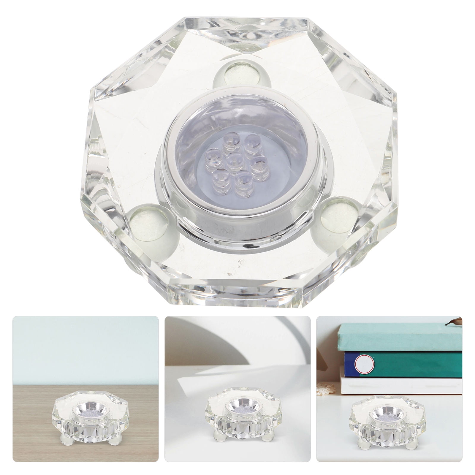 Hemoton Multicolor LED Light Base for Displaying Crystal , Artificial ...
