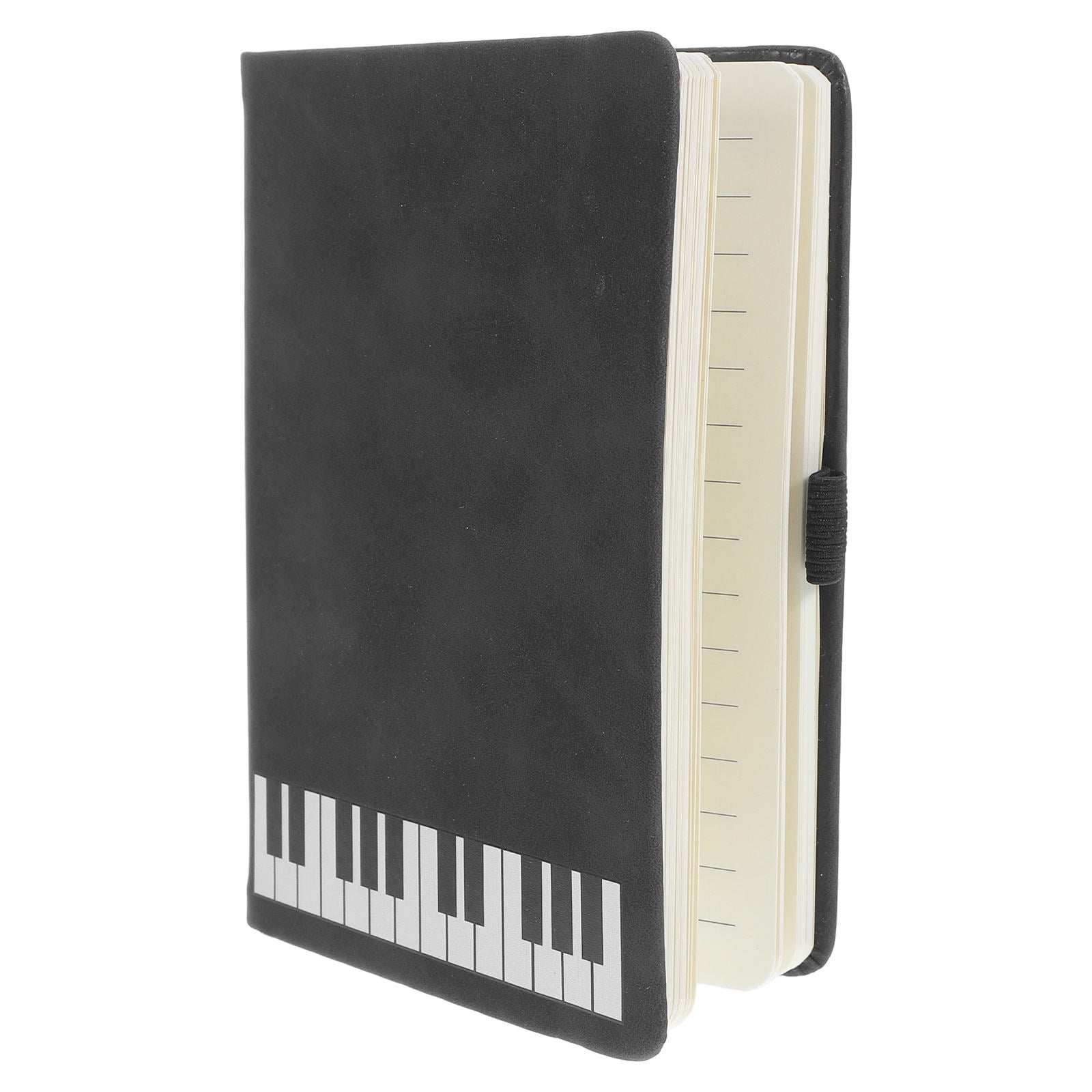 Hemoton Music Composition Notebook with Piano Design PU Leather Cover ...