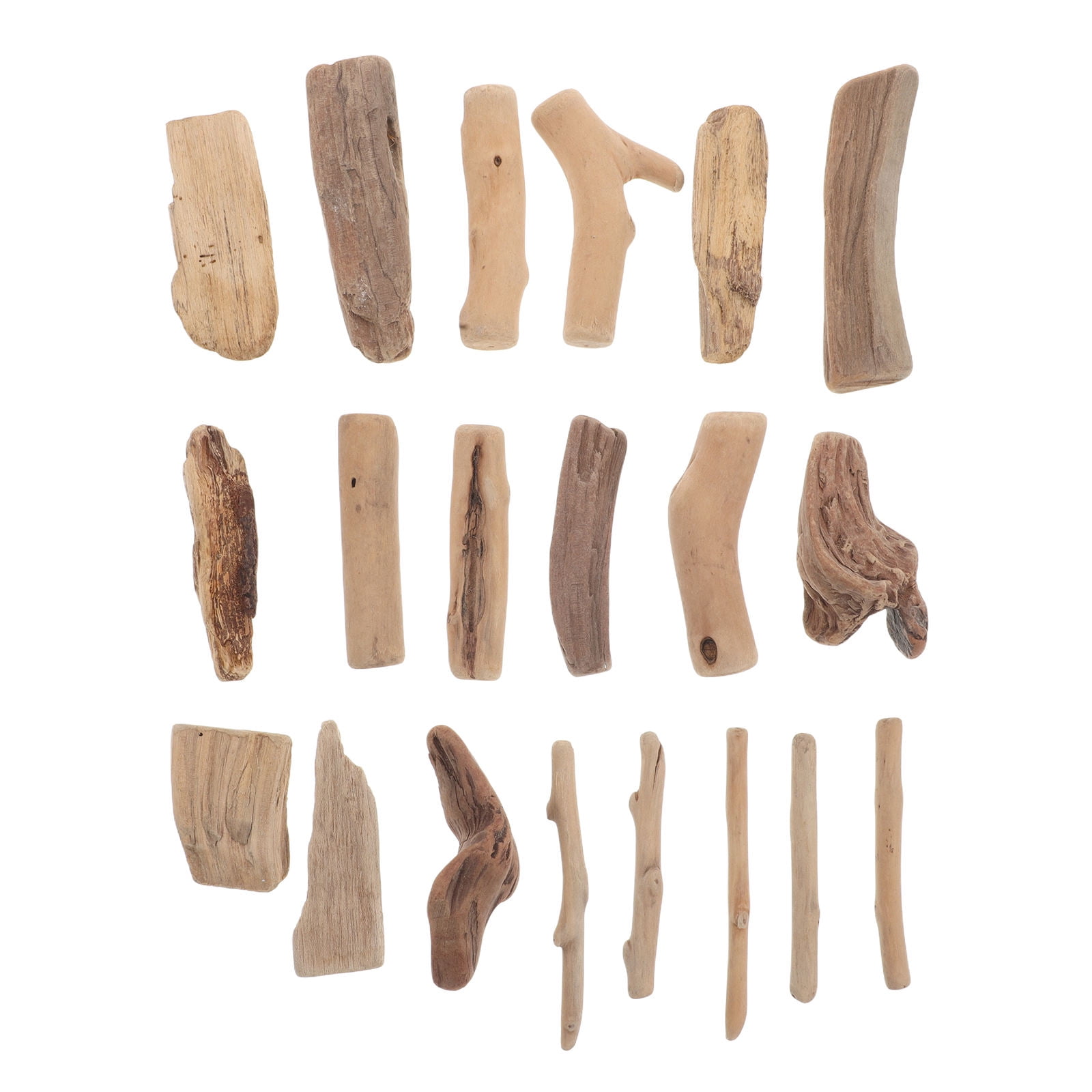 Hemoton Natural Wood Blocks for Decor with Polished Finish Khaki Color ...