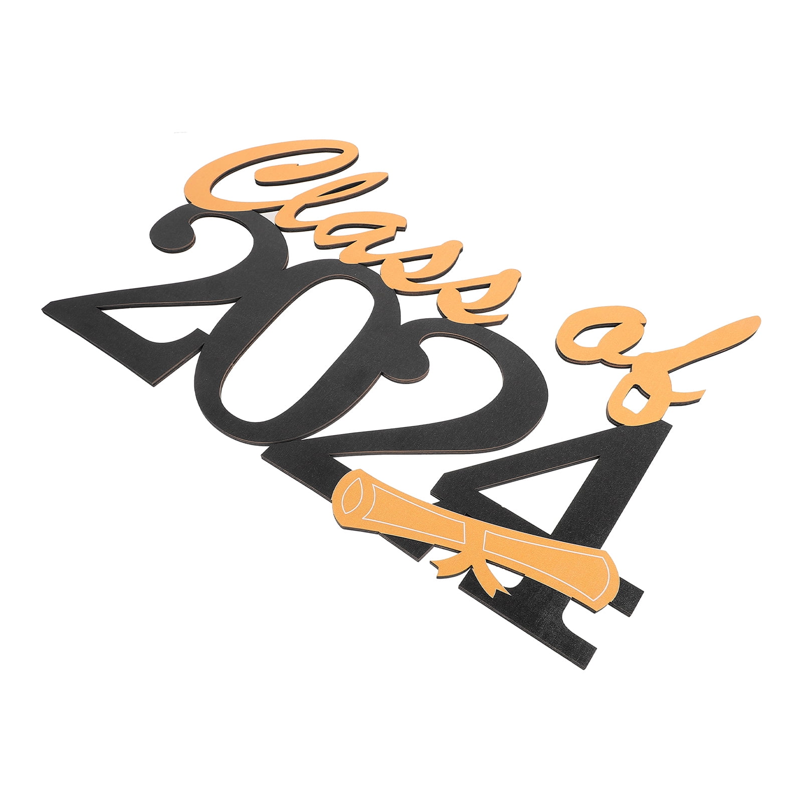 COOPHYA Wood Graduation Hanging Decoration Multi 1Set 16.5x9.8x0.2In ...