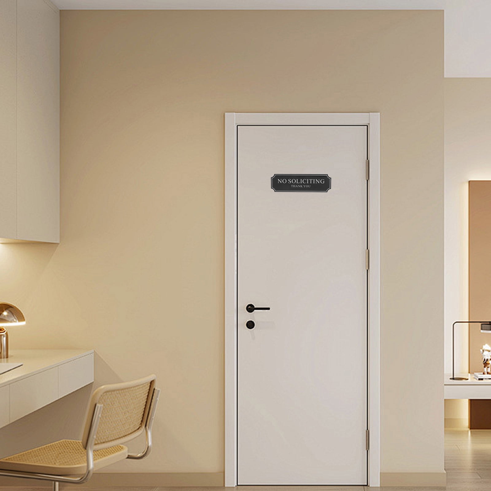 Hemoton No Soliciting Sign Acrylic No Solicitors Sign for Front Door ...