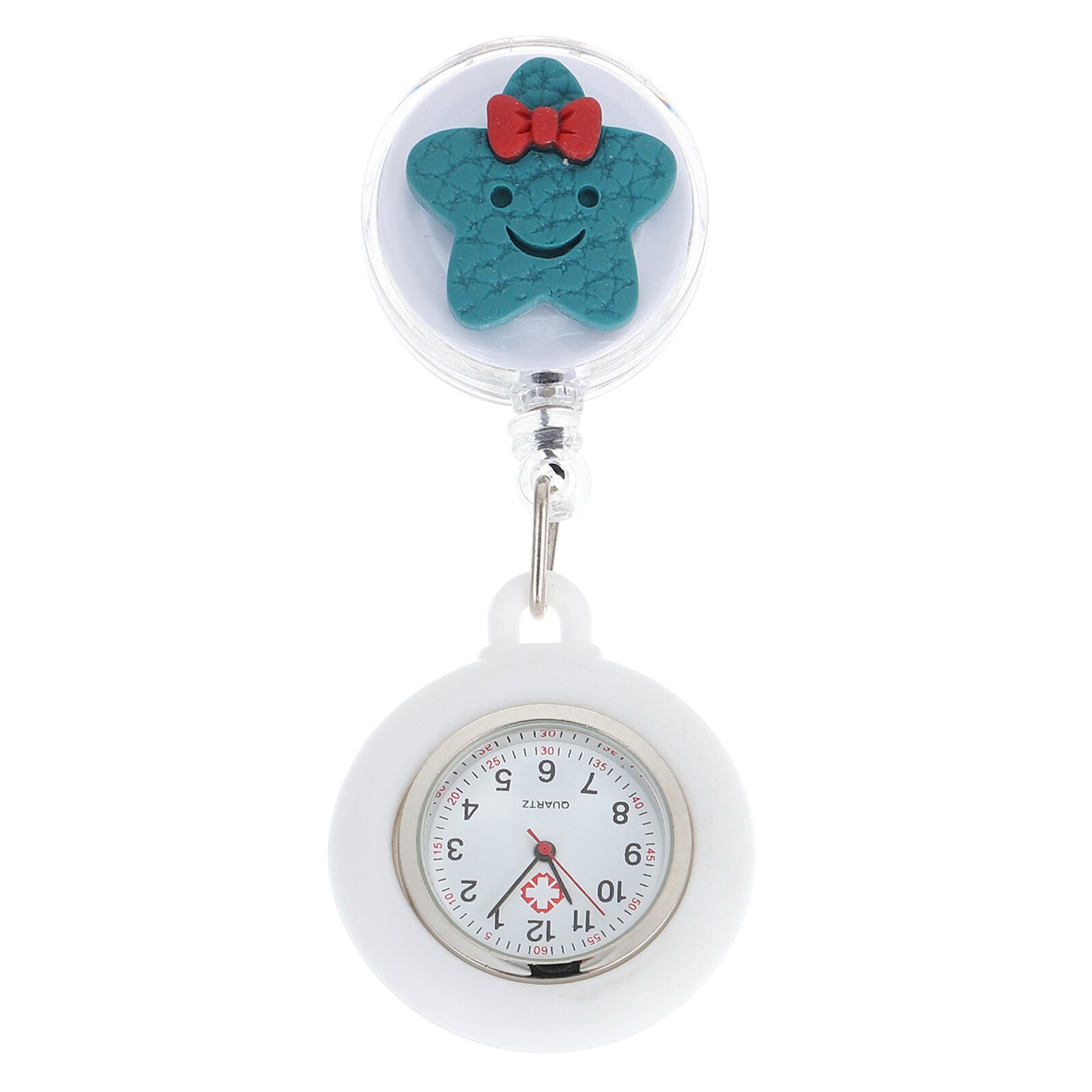 Hemoton Fob Watch with Retractable Clip Portable Hanging Pocket Watch ...