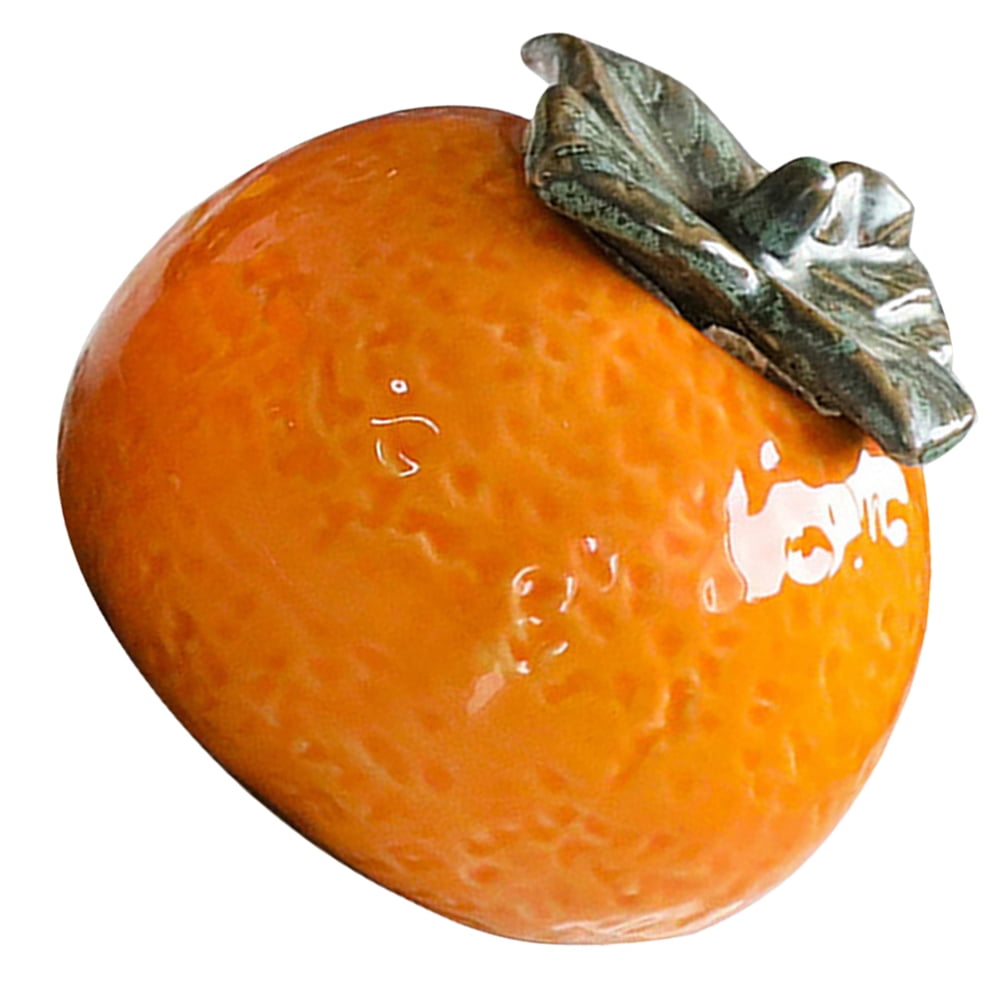 Hemoton Orange Shaped Ceramic Tea Canister Small Porcelain Storage Jar ...