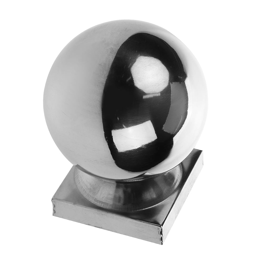 Phenofice Silver Stainless Steel Flagpole Finial Ball Handrail End Cap ...