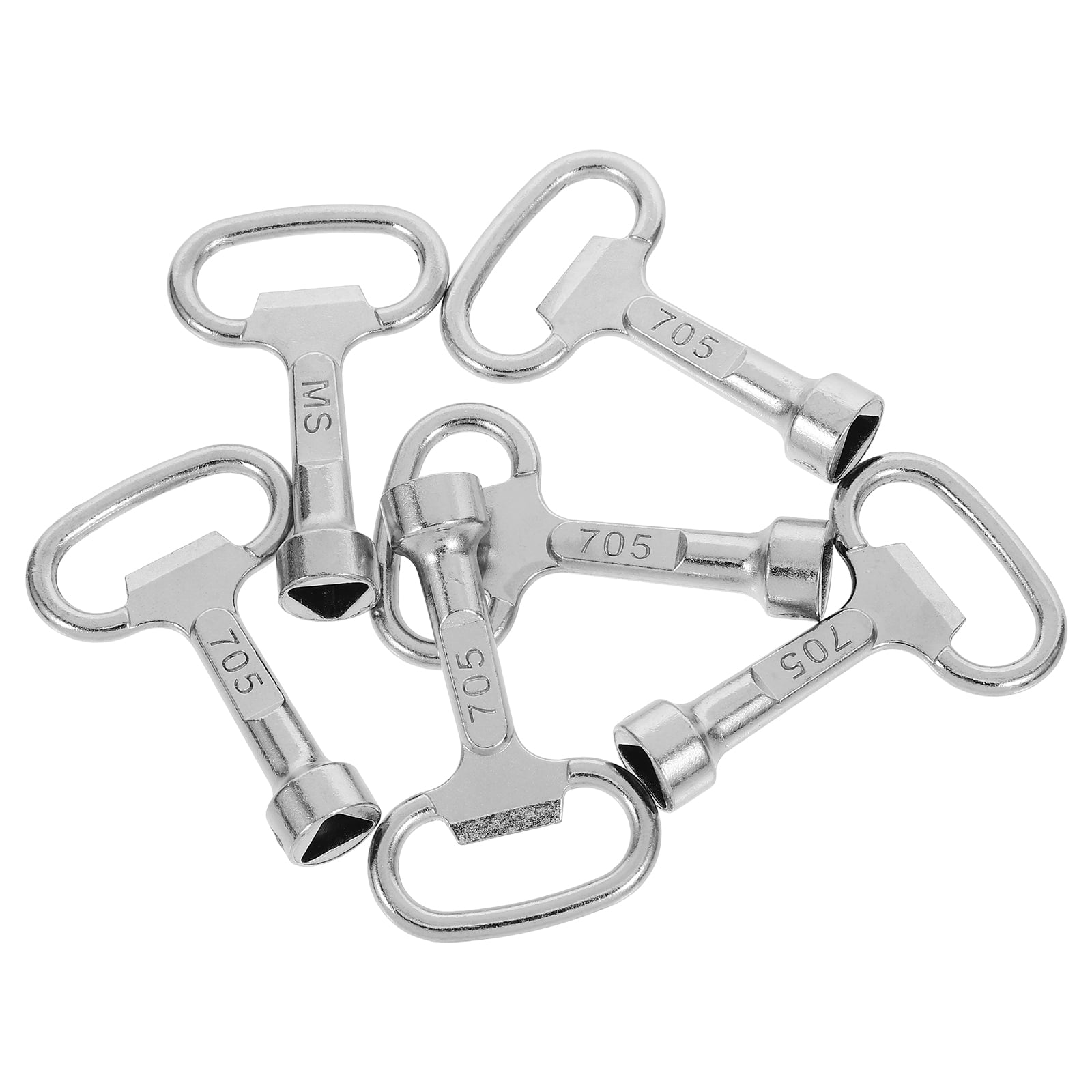 HEMOTON Triangle Trash Can Key 6pcs Zinc Alloy Silver for Community ...