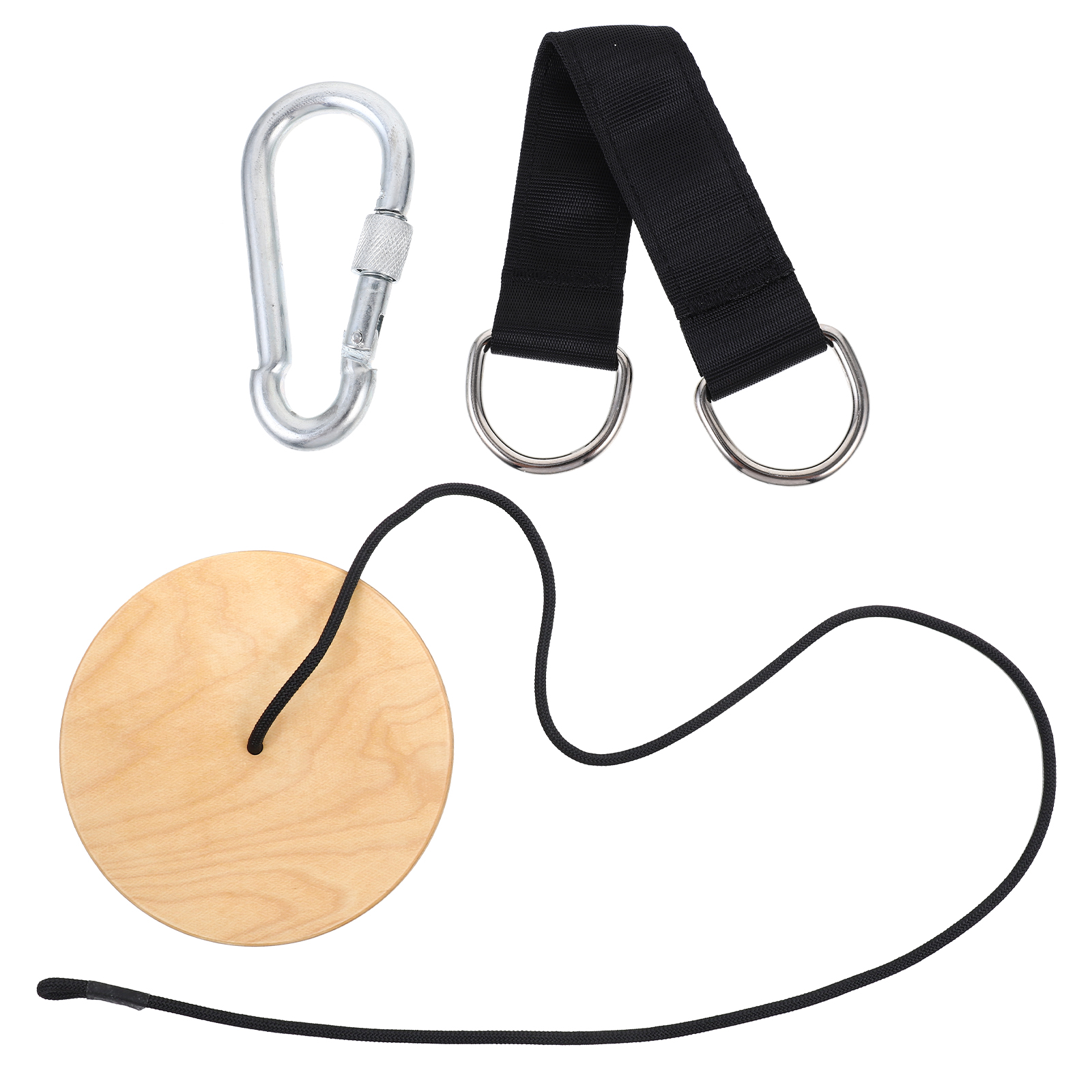 Hemoton Outdoor Wooden Disc Swing High-strength Load-bearing Thickened ...