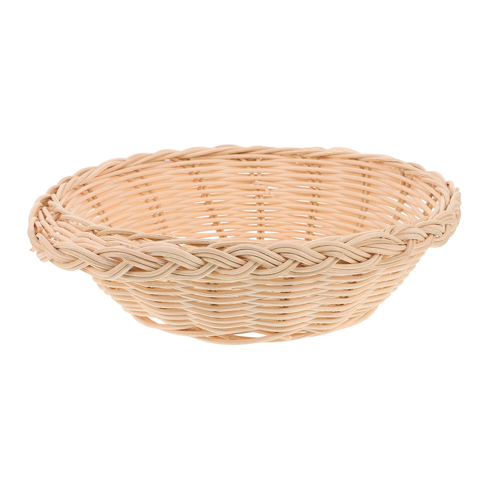 HEMOTON Handwoven Bamboo Bread Baskets Round Woven Serving Baskets for ...
