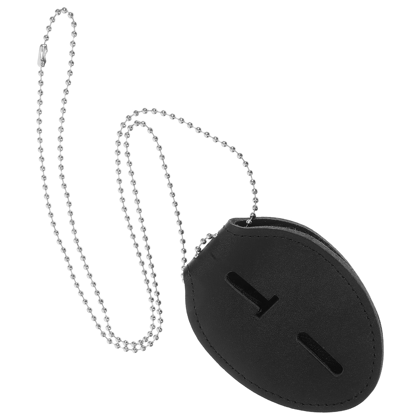 Hemoton PU Badge Holder with Chain Stylish ID Badge Case Universal ...