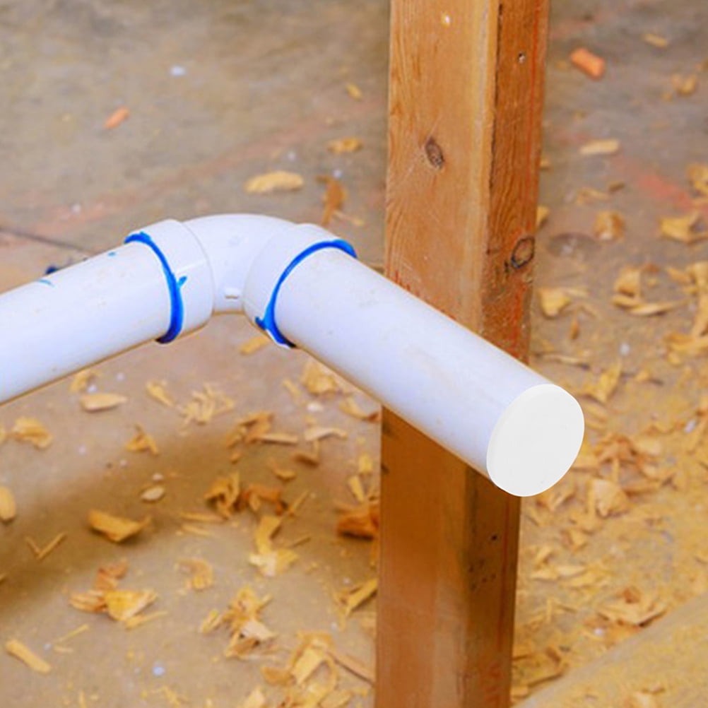 Hemoton PVC Pipe End Cap Fittings Water Pipe Protective Cover ...