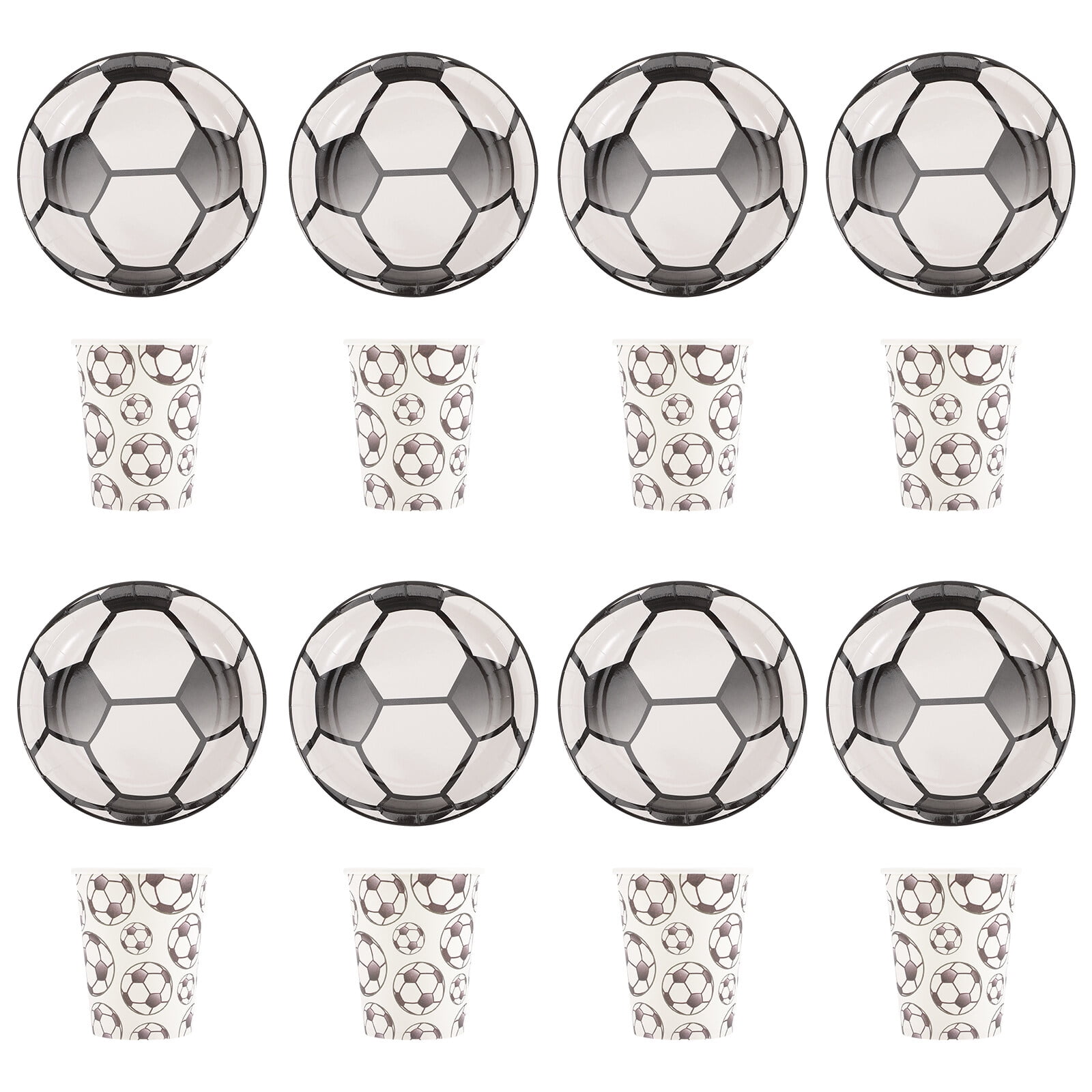 Hemoton Party Soccer Cup Dinnerware Birthday Supplies Plates Paper ...