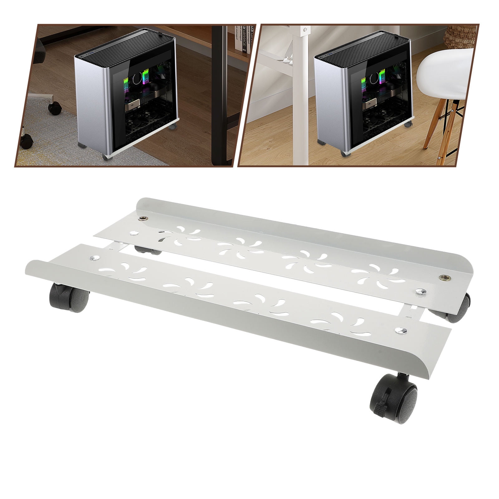 Hemoton Floor PC Stand for Computer Tower Cart, Gaming CPU Tower Holder ...