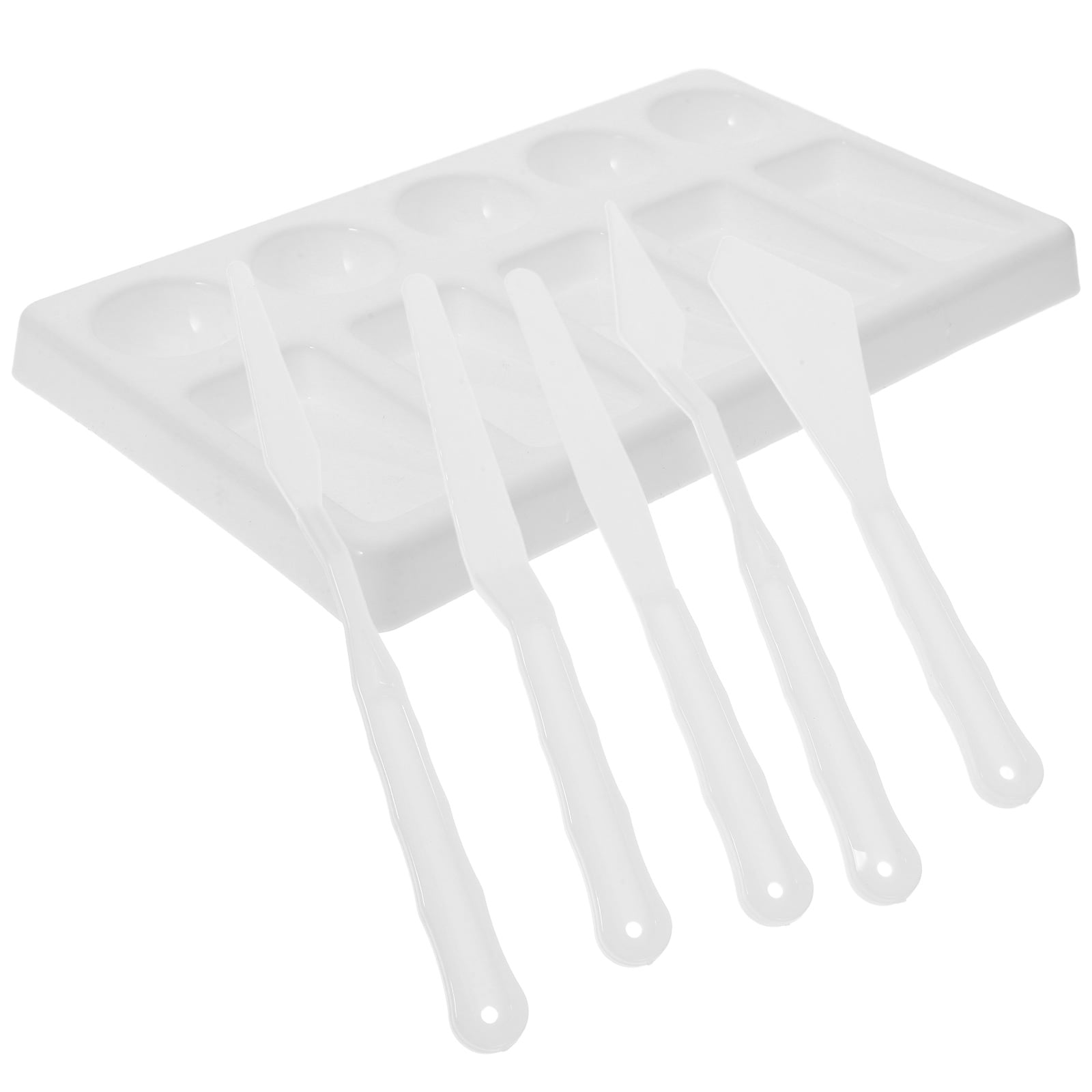 Paint Spatula and Mixing Palette Kit with Plastic Scraper Tools and ...