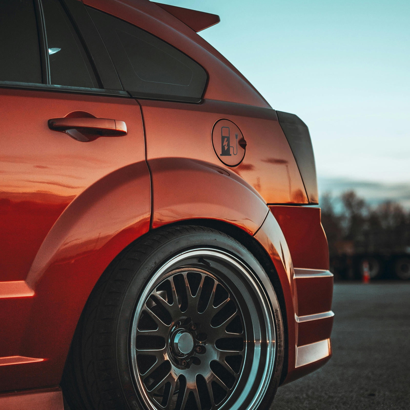 SOPOTUTU Black PVC Car Decal Charging Reminder Sticker for Men Electric ...