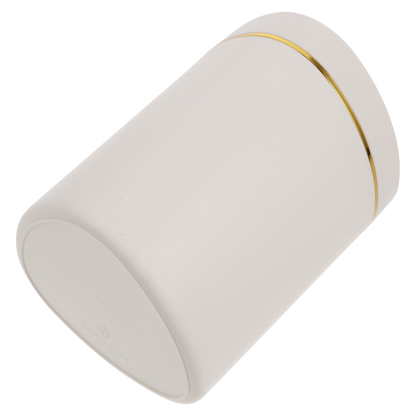 Hemoton Plastic Mini Wastebasket Trash Can With Lid Tiny Desktop Waste ...