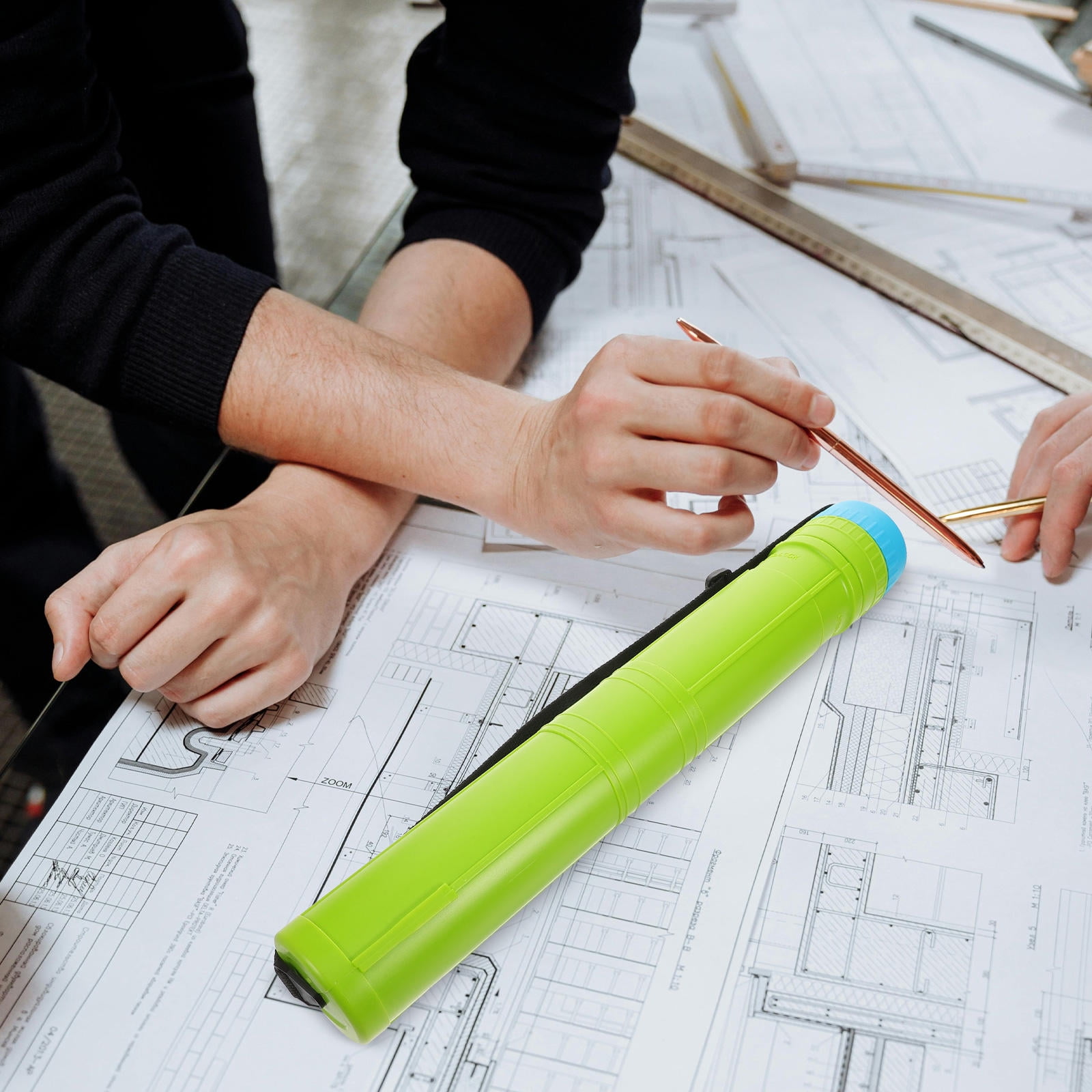 Hemoton Plastic Poster Tube with Strap Expandable Artwork Container ...