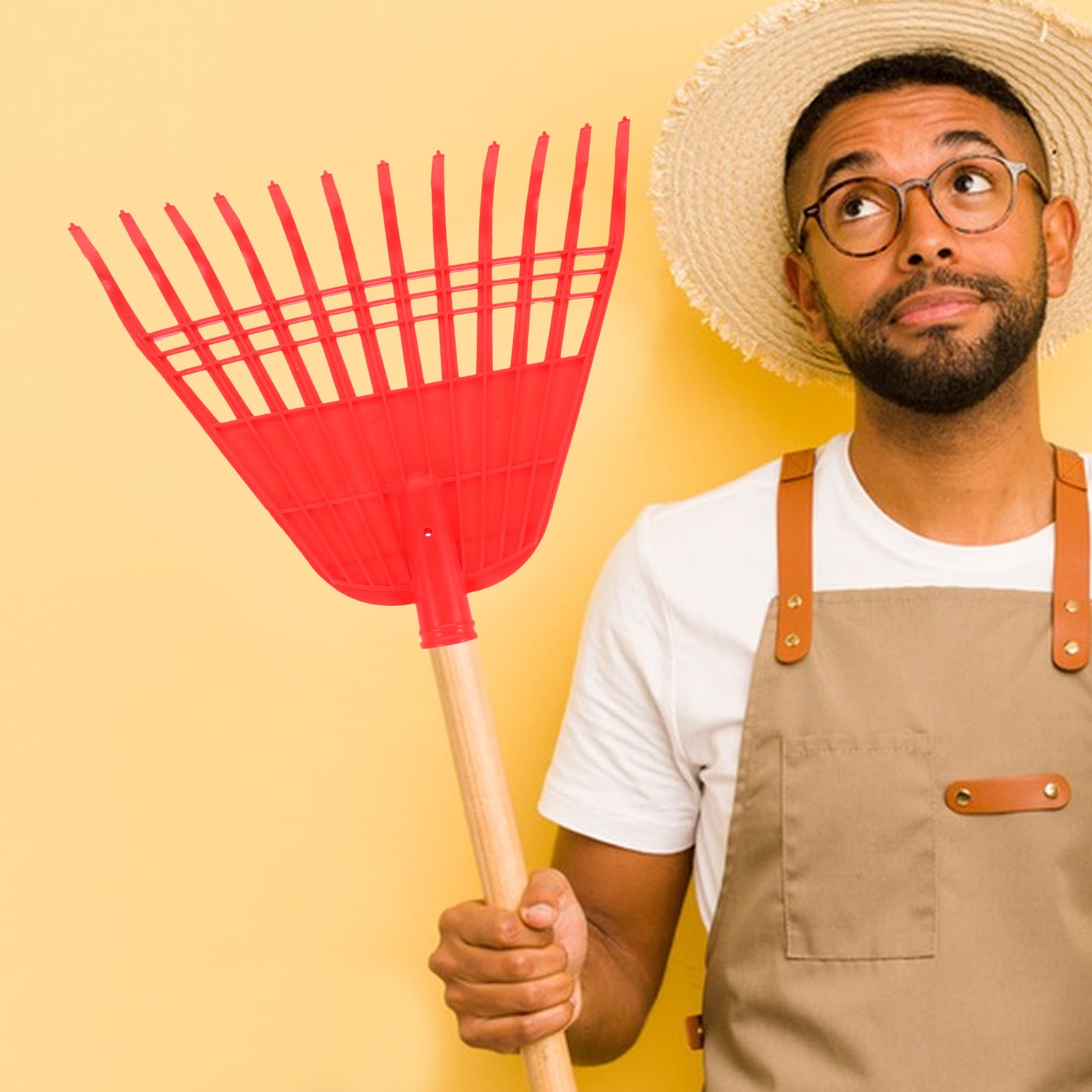 Hemoton Plastic Rake Head With 12 Teeth Garden Leaves Rake Spring Shrub ...