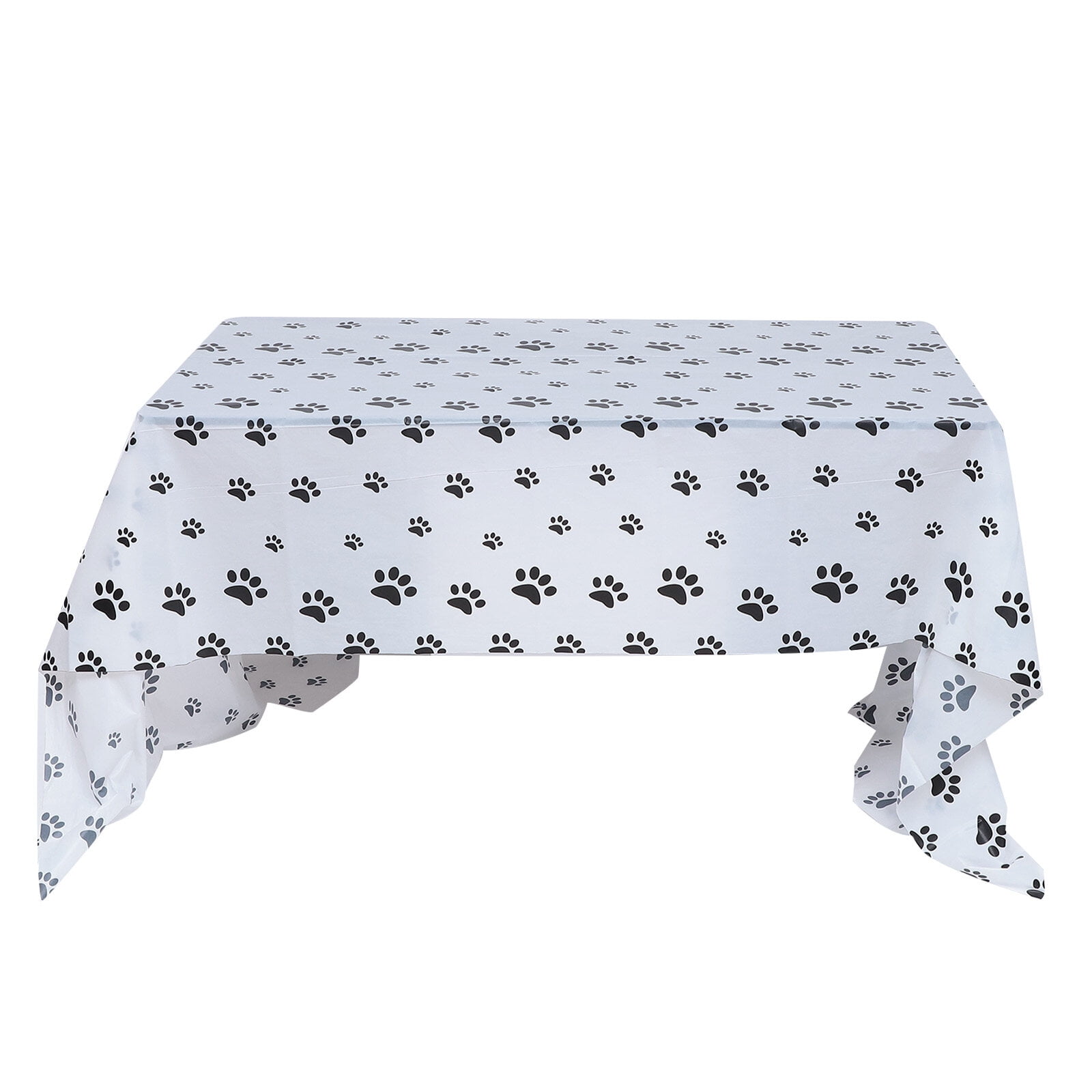 Hemoton Plastic Tablecloth Dog Paw Print Disposable Easy to Clean Child ...