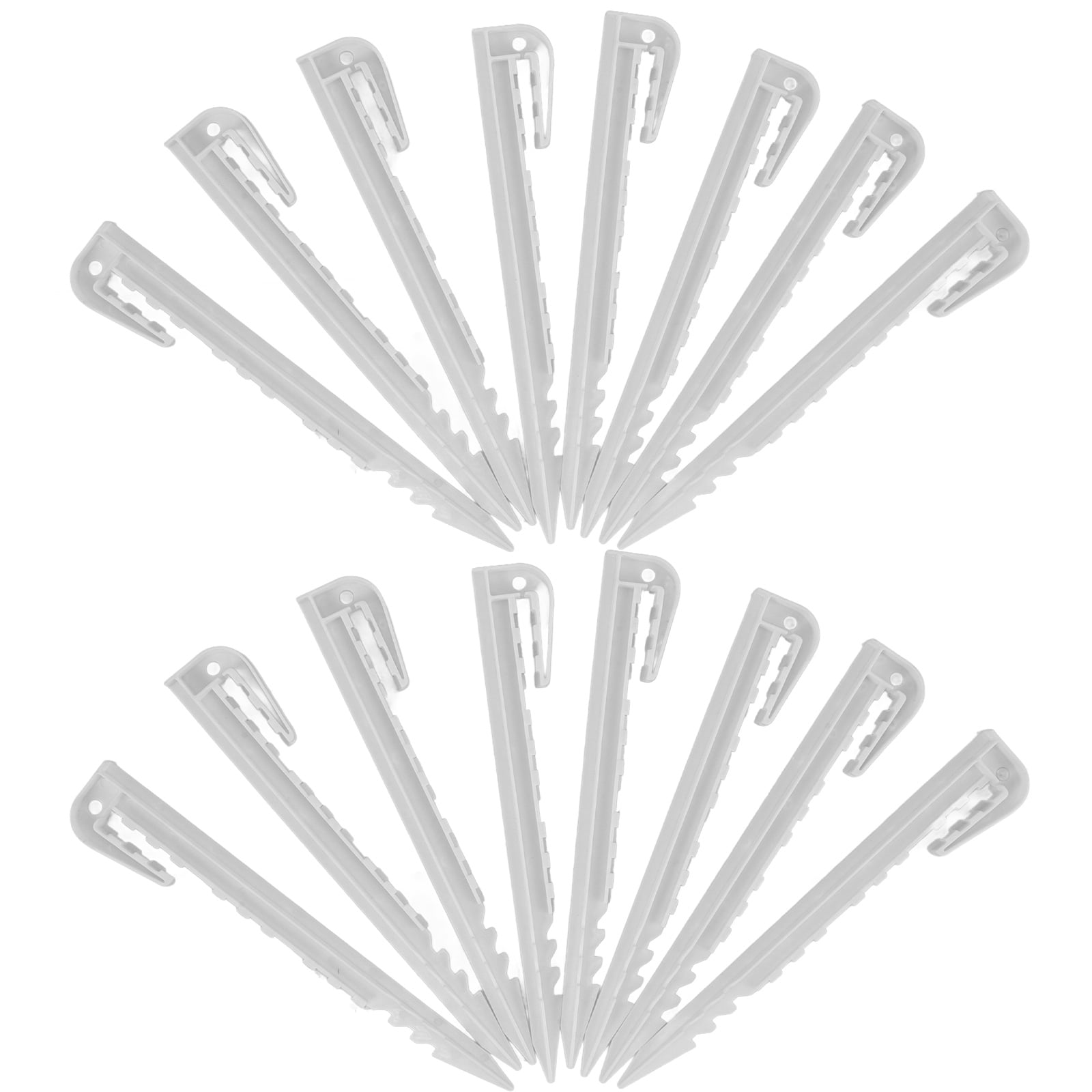 Hemoton Plastic Tent Stakes 20pcs Beach Tent Pegs Canopy Stakes ...