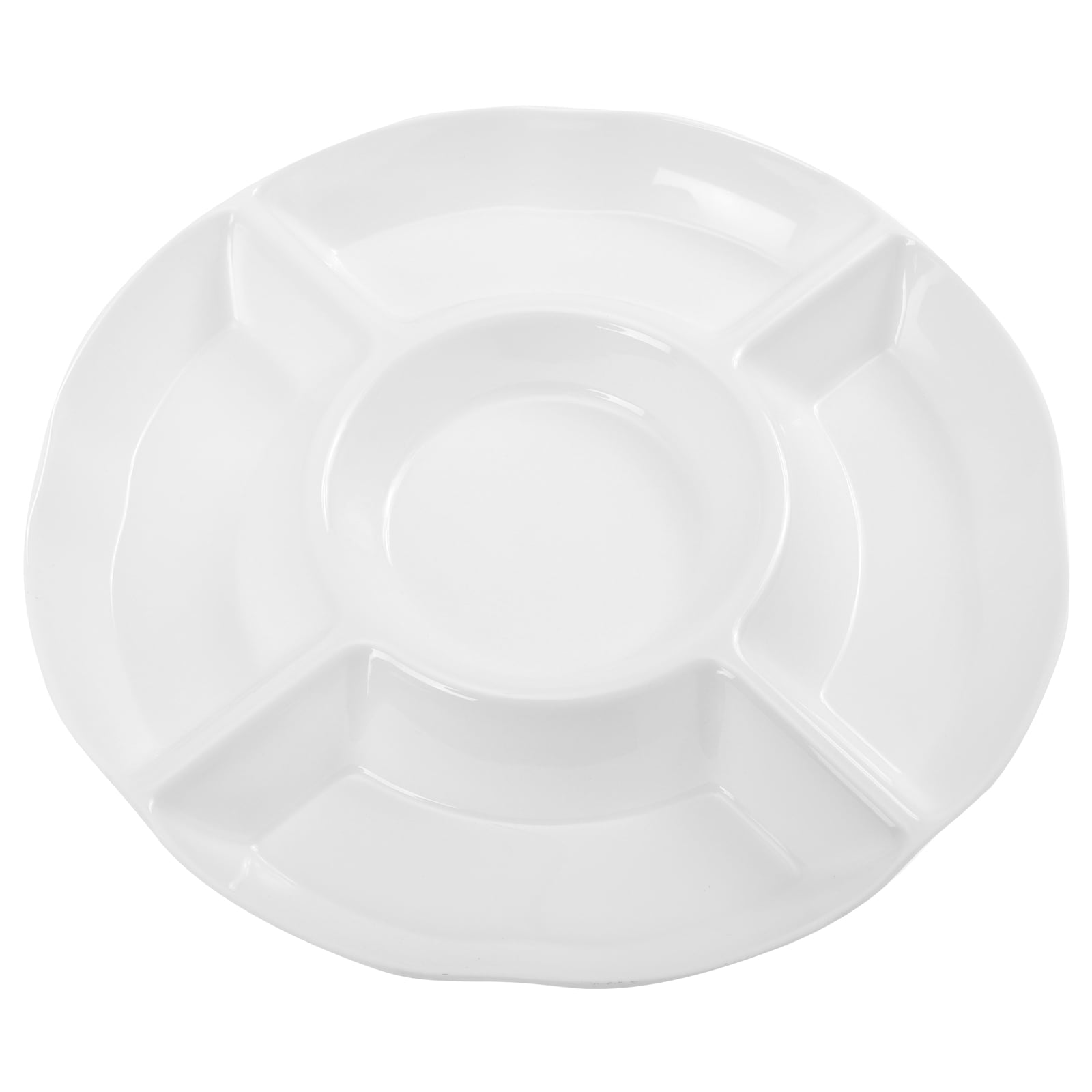 Hemoton Divided Ceramic Plate Tray for Snacks, Salad, , Fruit ...