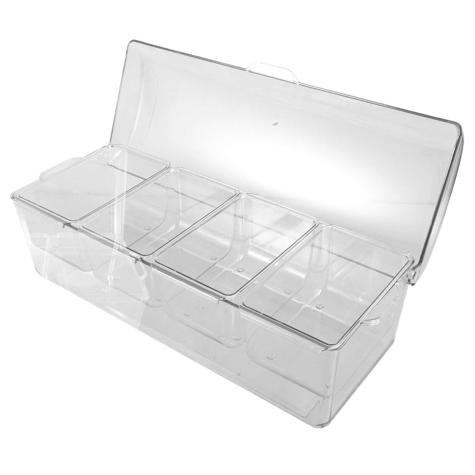 Hemoton Portable Condiment Tray Divided Box Salad Platter for Parties ...