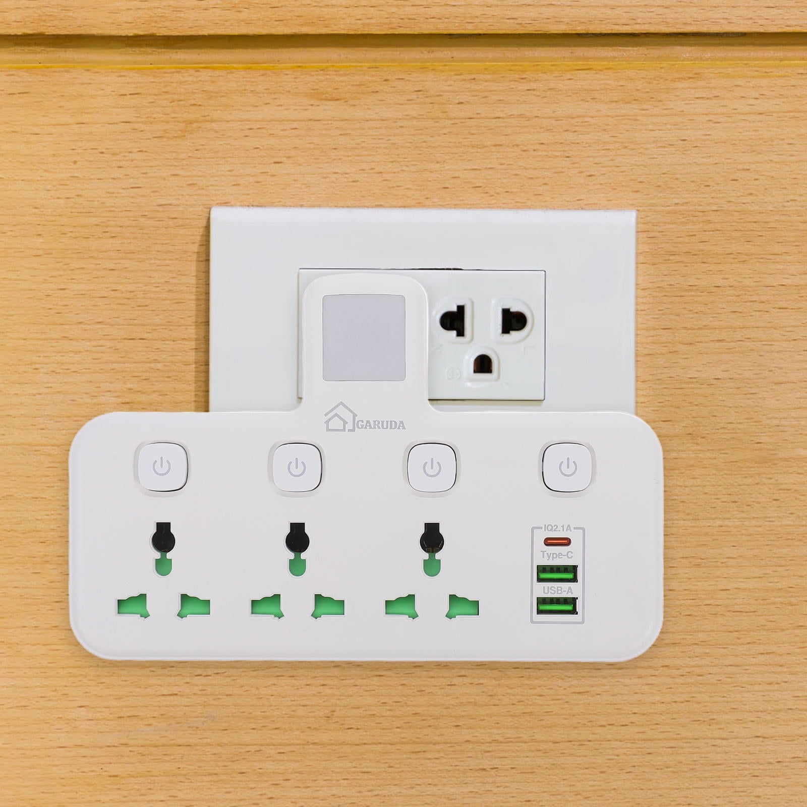 Hemoton Portable Power Strip with USB Ports 2 Prong Flat Plug US Plug ...