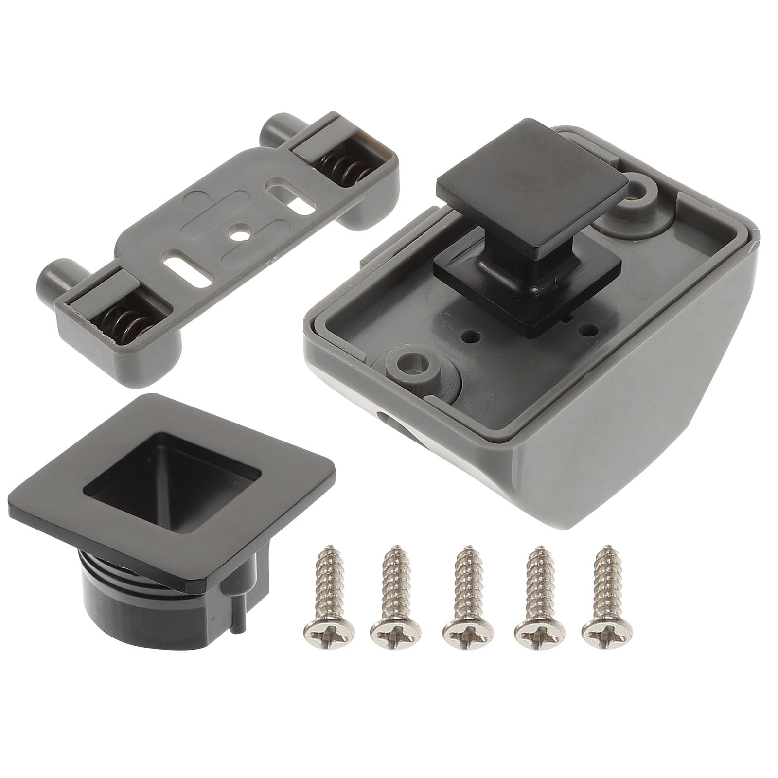 Hemoton Pull Locker RV Handle Push Button Lock 6.5X6CM Black - Walmart.com