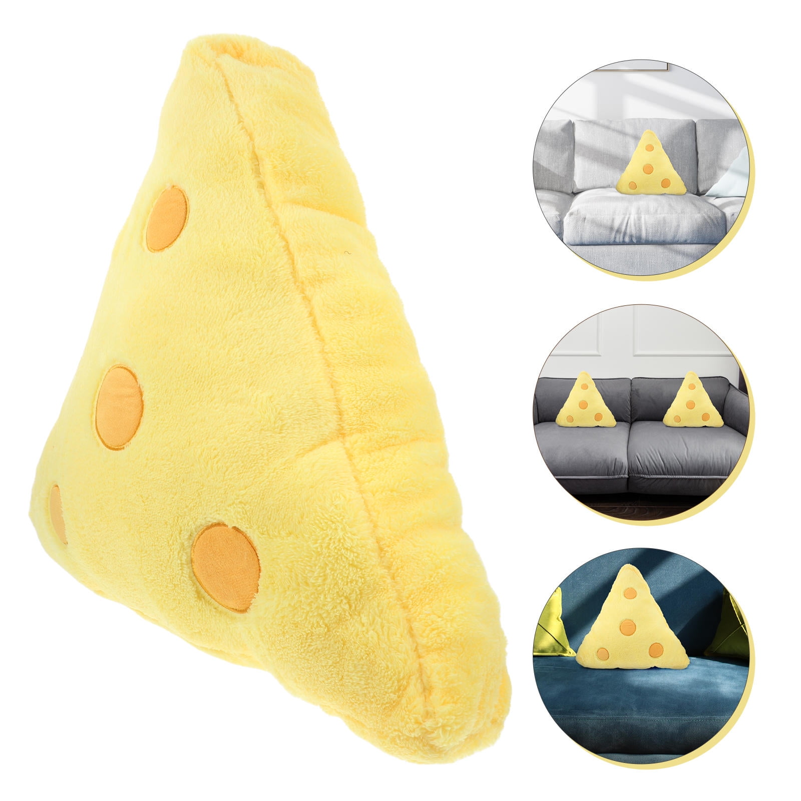 Hemoton Realistic Cheese Pillow Funny Plush Fabric Cushion Cute ...