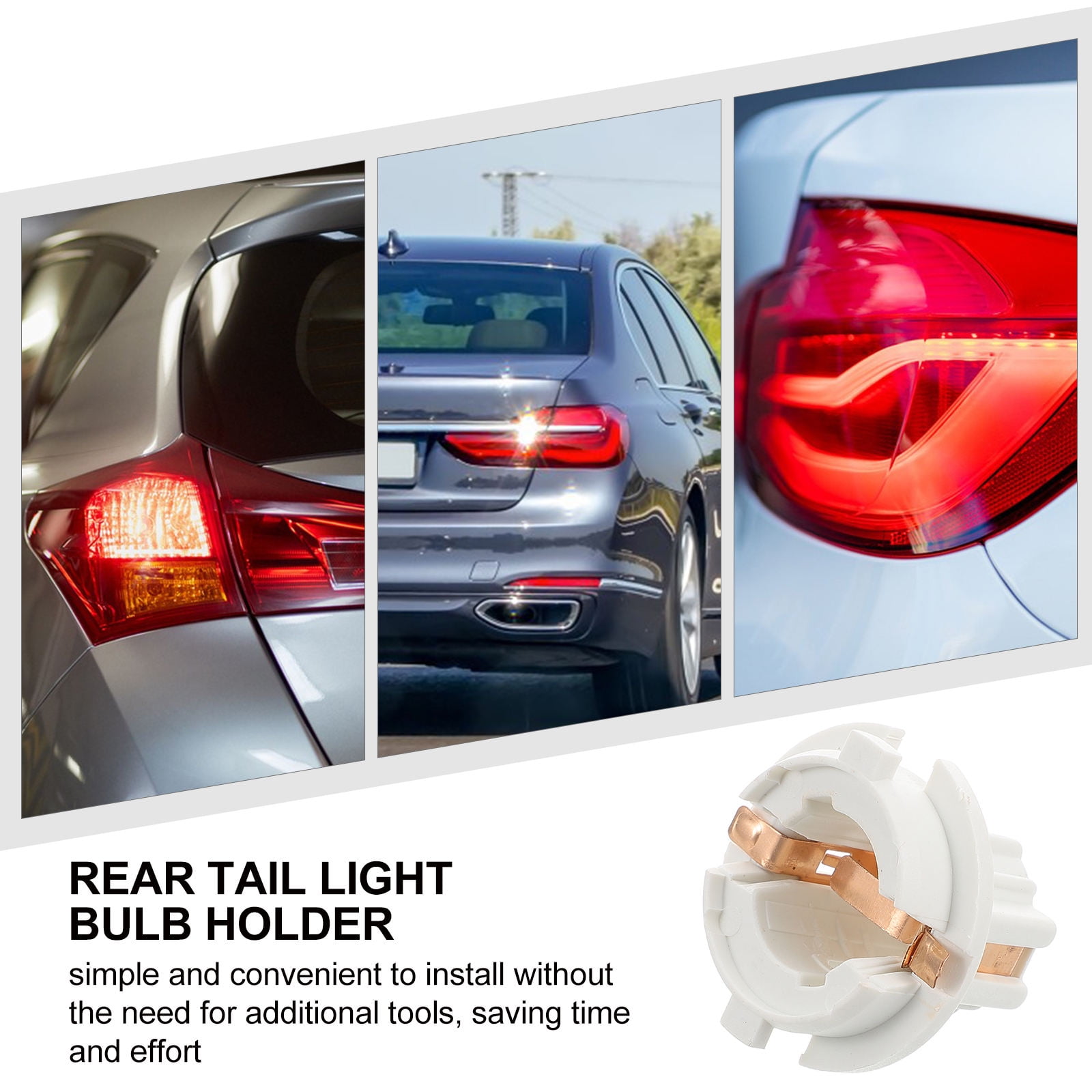 Hemoton Rear Tail Light Bulb Socket Headlight Socket Holder Replacement Holder Car Light Bulb ...