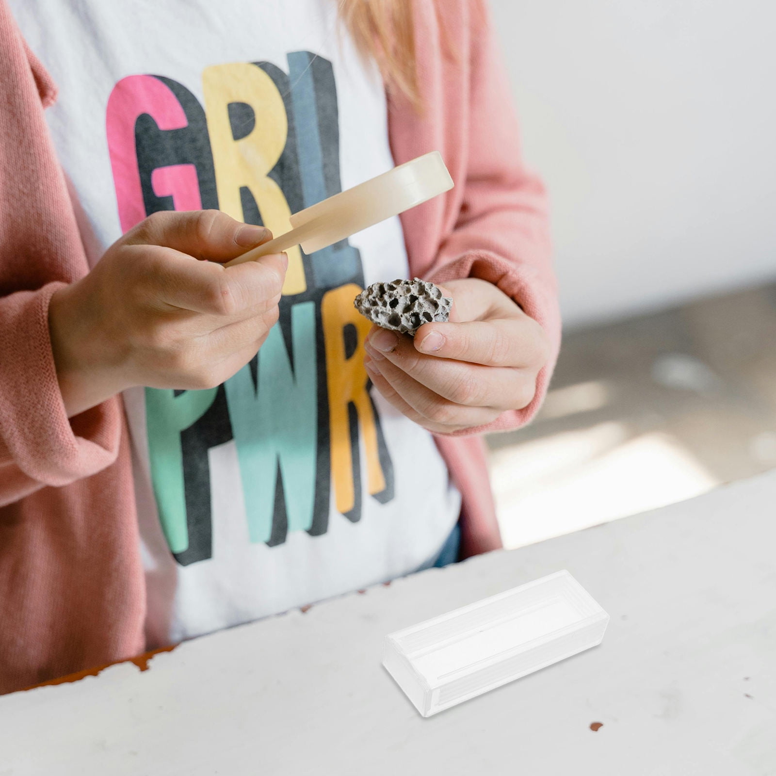 RENACLIPY Rectangle Glass Slide Case Transparent Pp Plastic 2Pack for ...