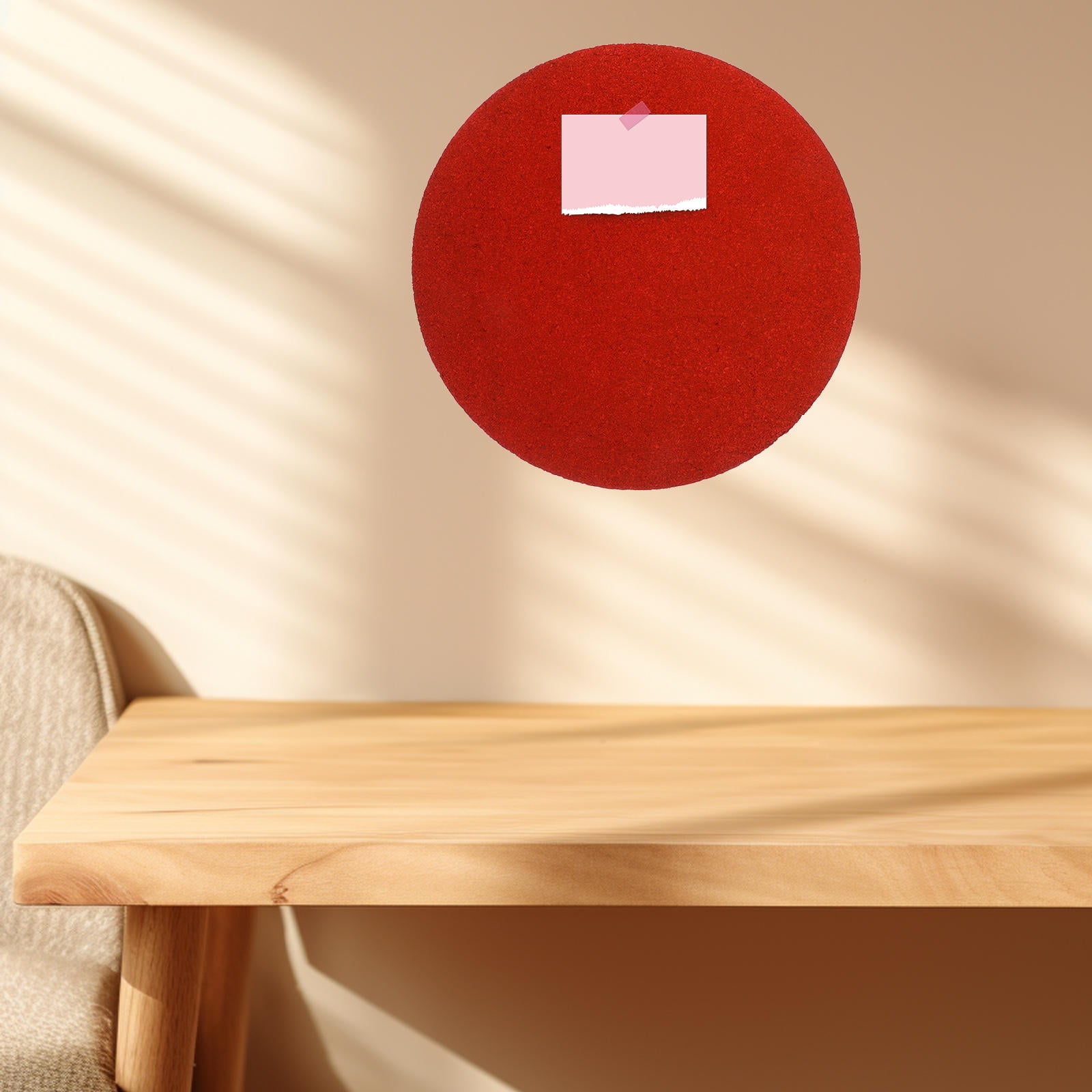 Hemoton Red Round Self Adhesive Cork Board for Office Use Cute Memo ...