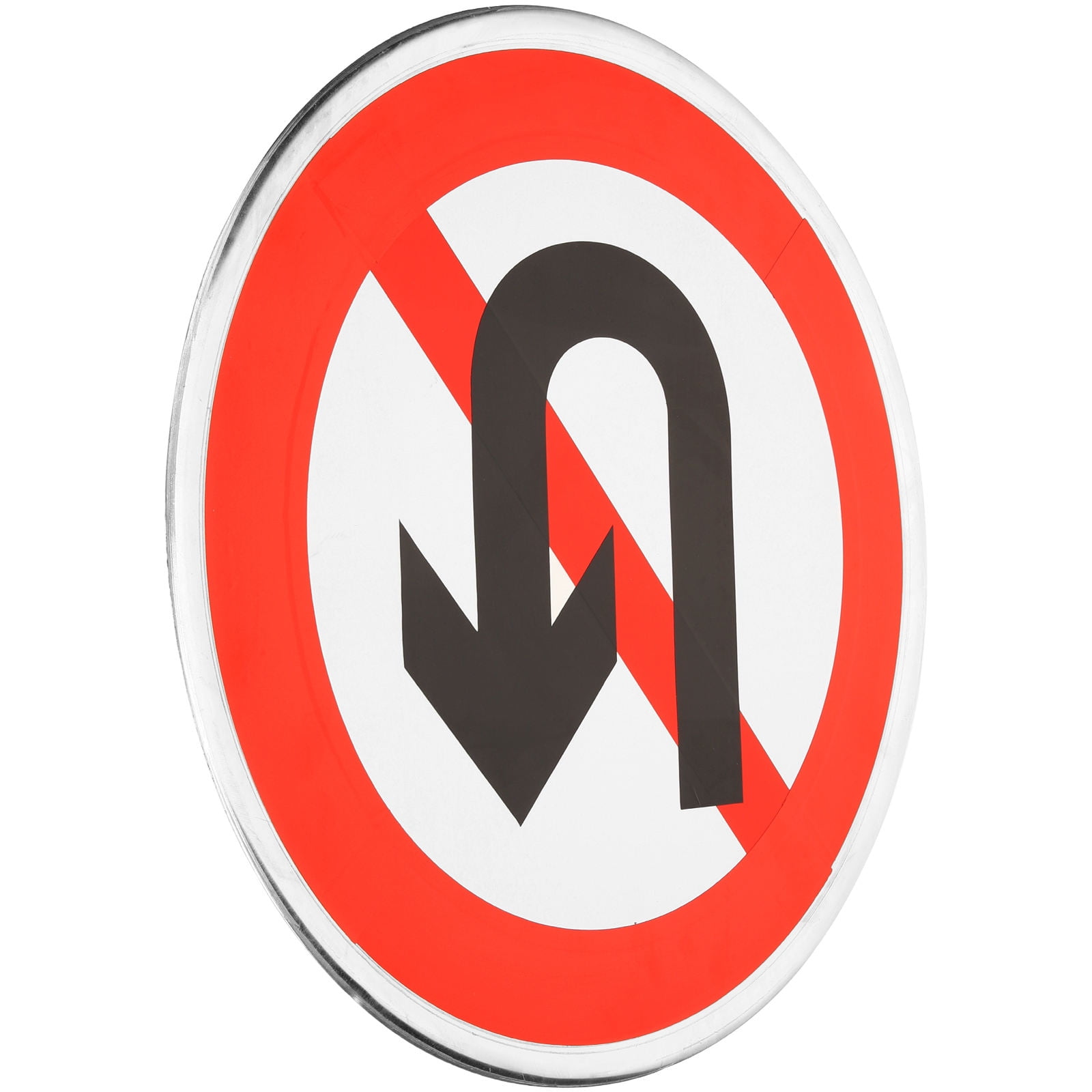 Hemoton Reflective No Turn Around Sign Weatherproof No Turn Around Sign ...